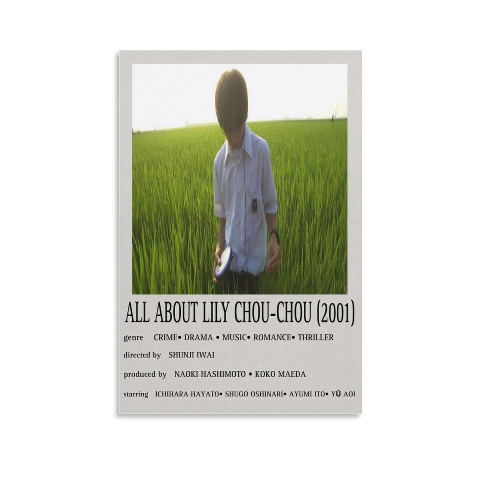 Movie Poster All About Lily Chou Chou Poster (6) Canvas Wall Art Poster ...