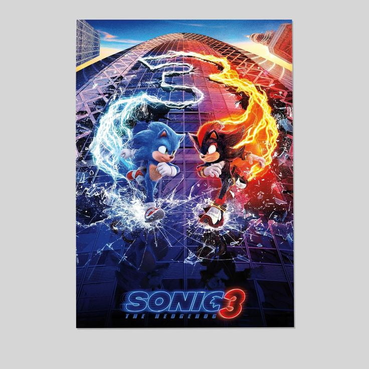 Movie Poster Sonic The Hedgehog 3 - One Sheet Wall Size 24''x36 ...