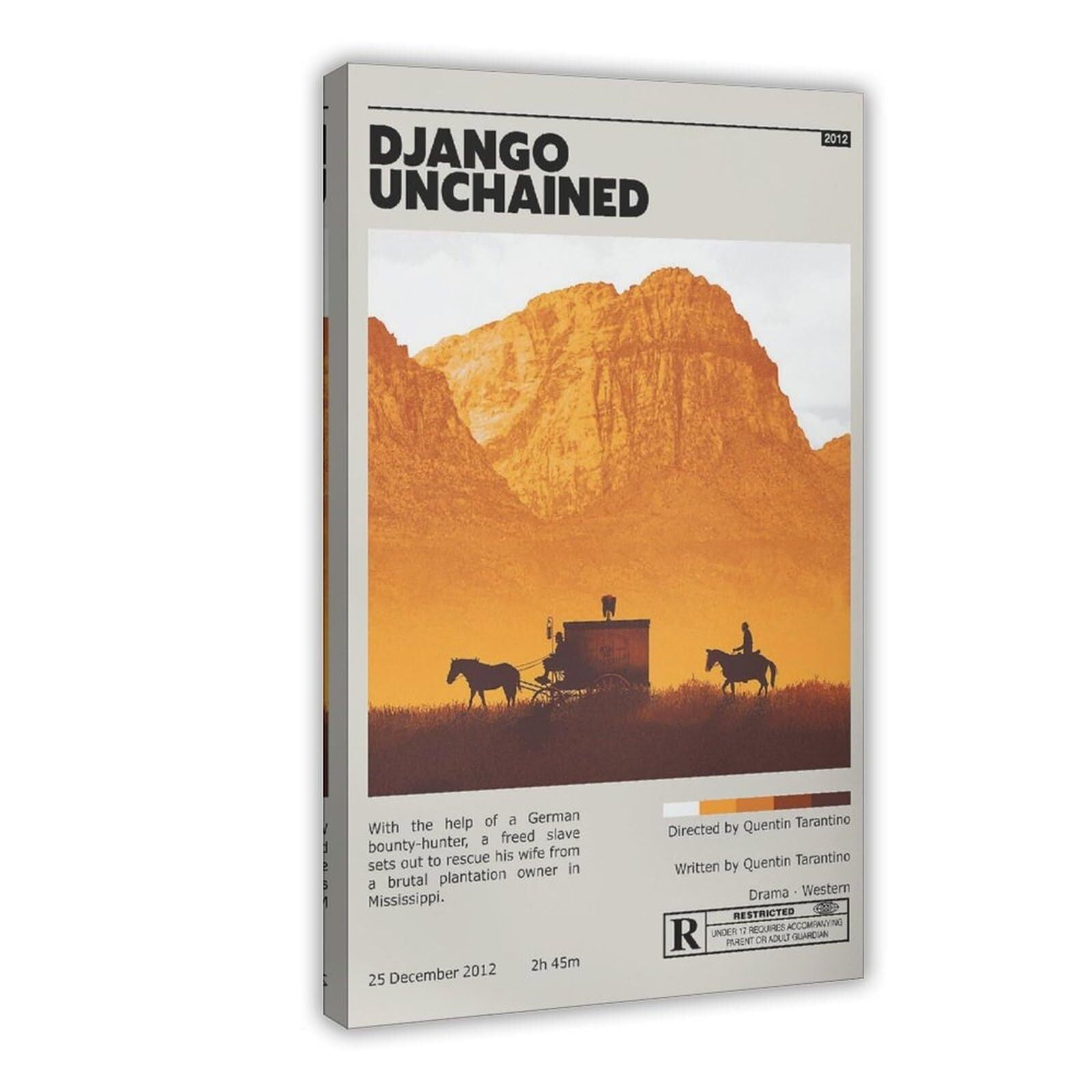 Movie Posters Django Unchained Living Room Bedroom Study Decoration0 Canvas Poster - Walmart.com