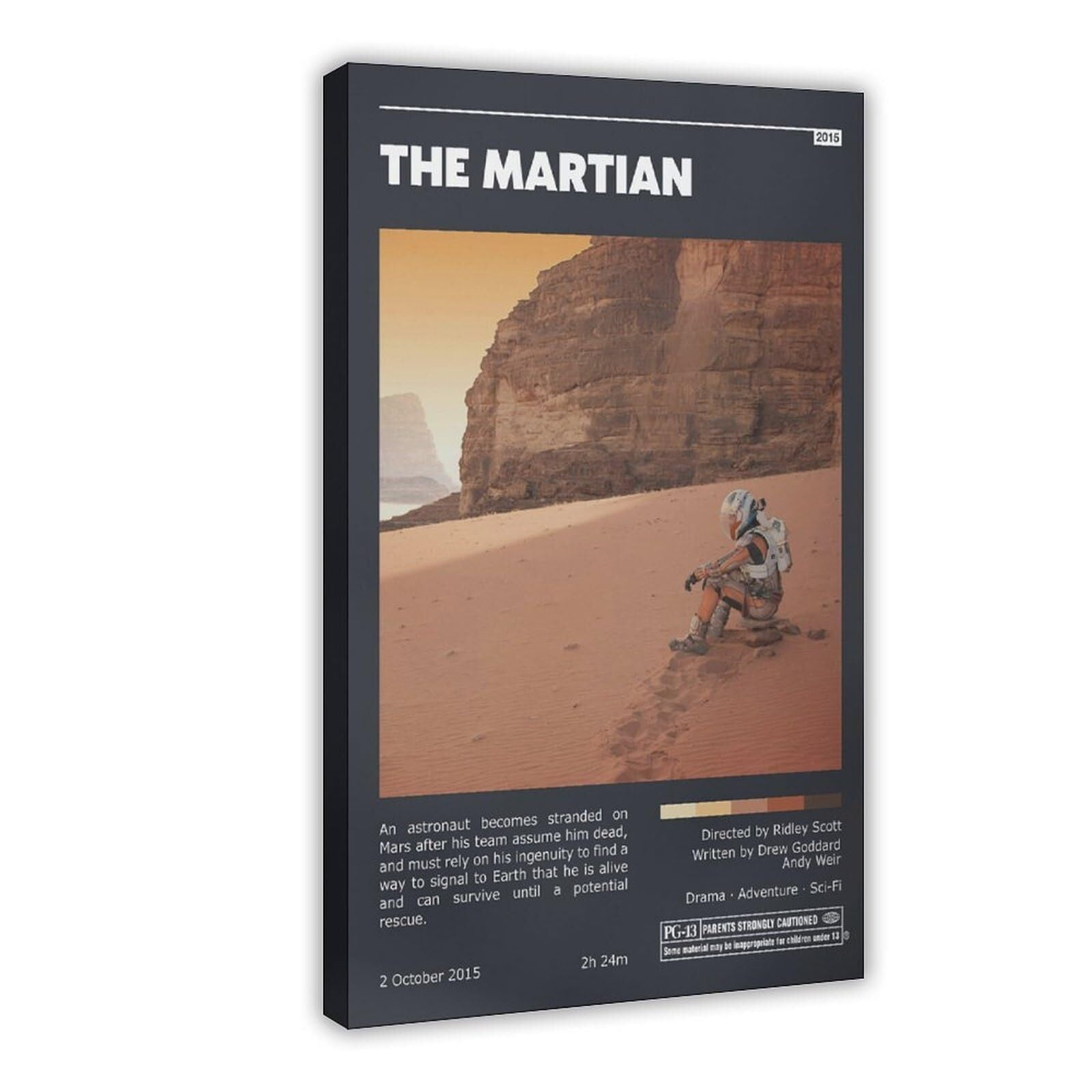Movie Posters The Martian Living Room Bedroom Study Decoration4 Canvas ...