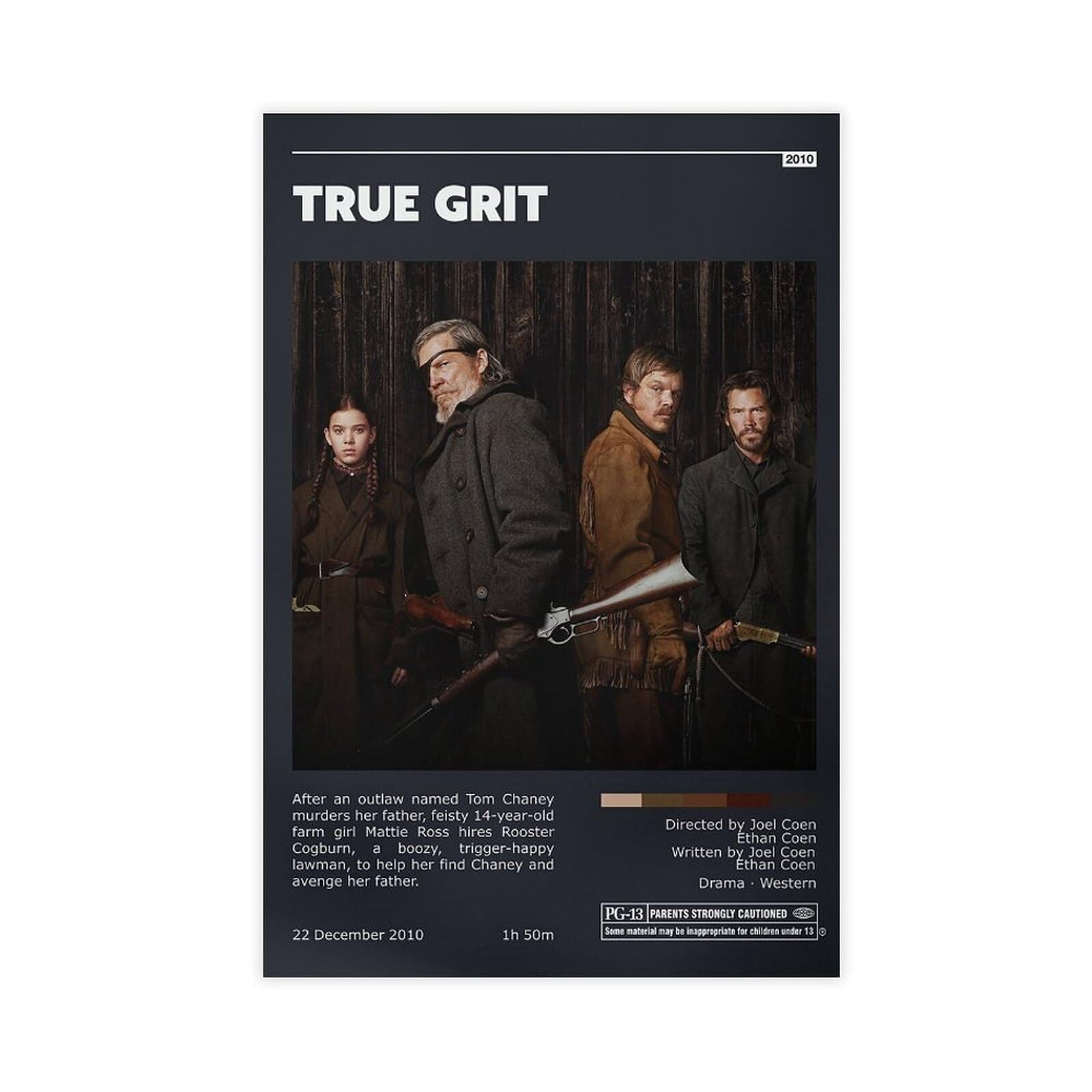 Movie Posters True Grit Living Room Bedroom Study Decoration7 Canvas ...