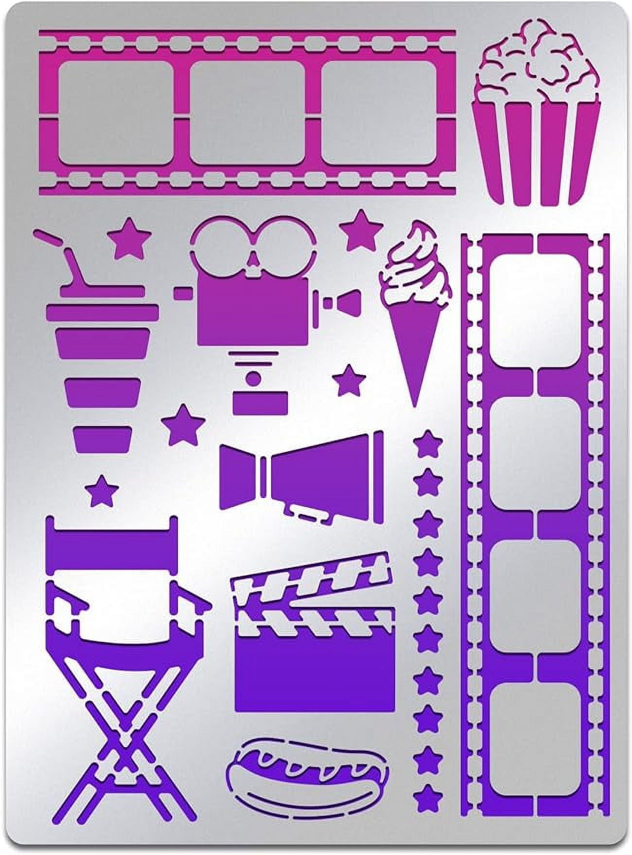 Movie Projector Pattern Stainless Steel Stencils 5.5x7.5inch Movie Tape ...