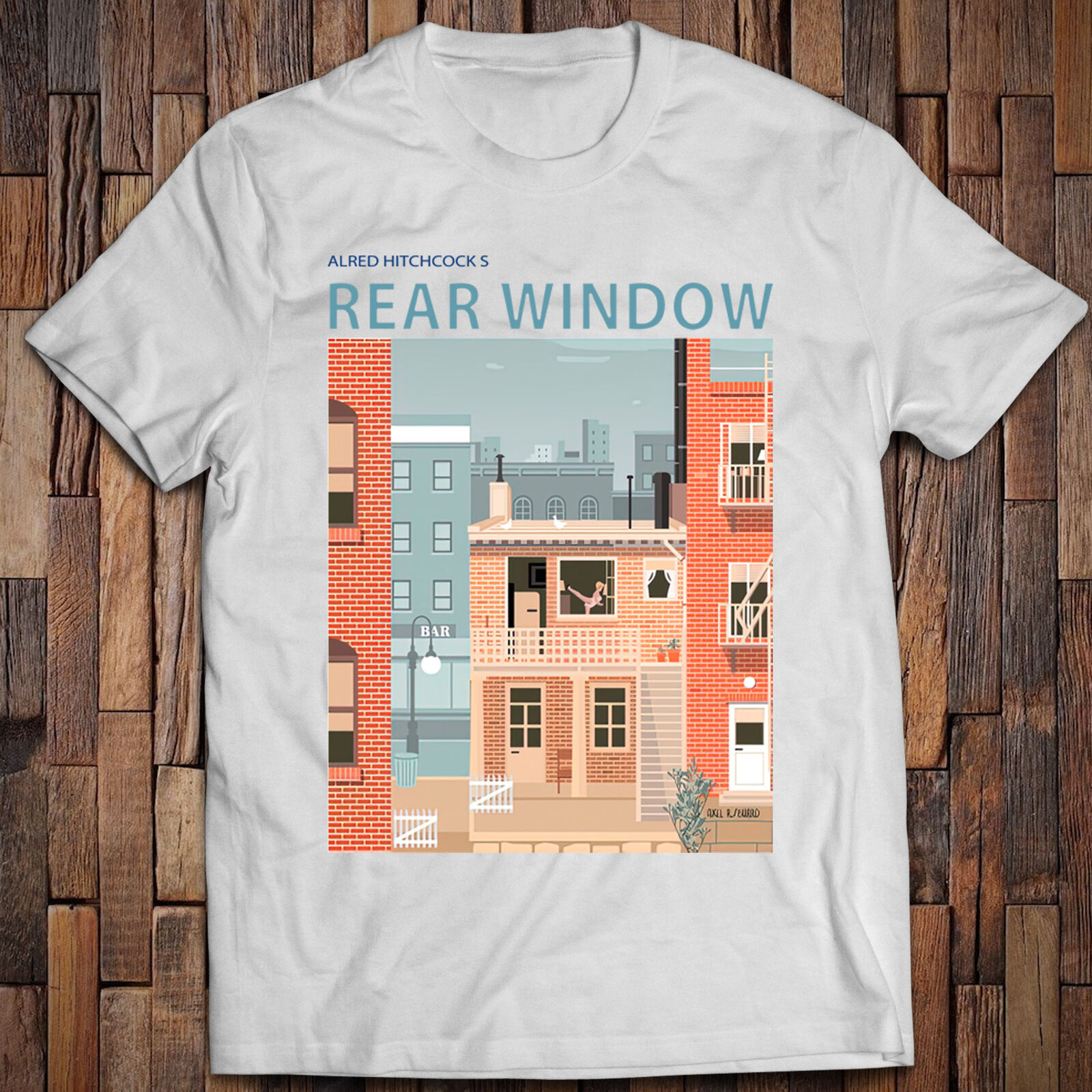 Movie Rear Window T-Shirt James Stewart Grace Kelly Wendell Corey ...