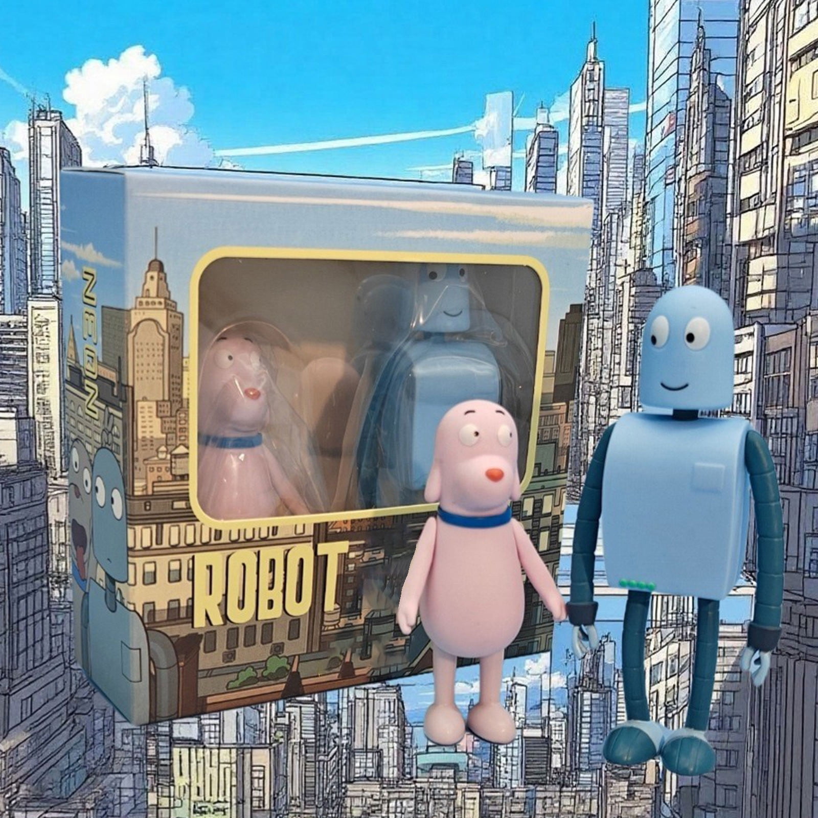 Movie Robot Dreams Cinema Dog & Robot Figure Set Robot Dreams Action ...