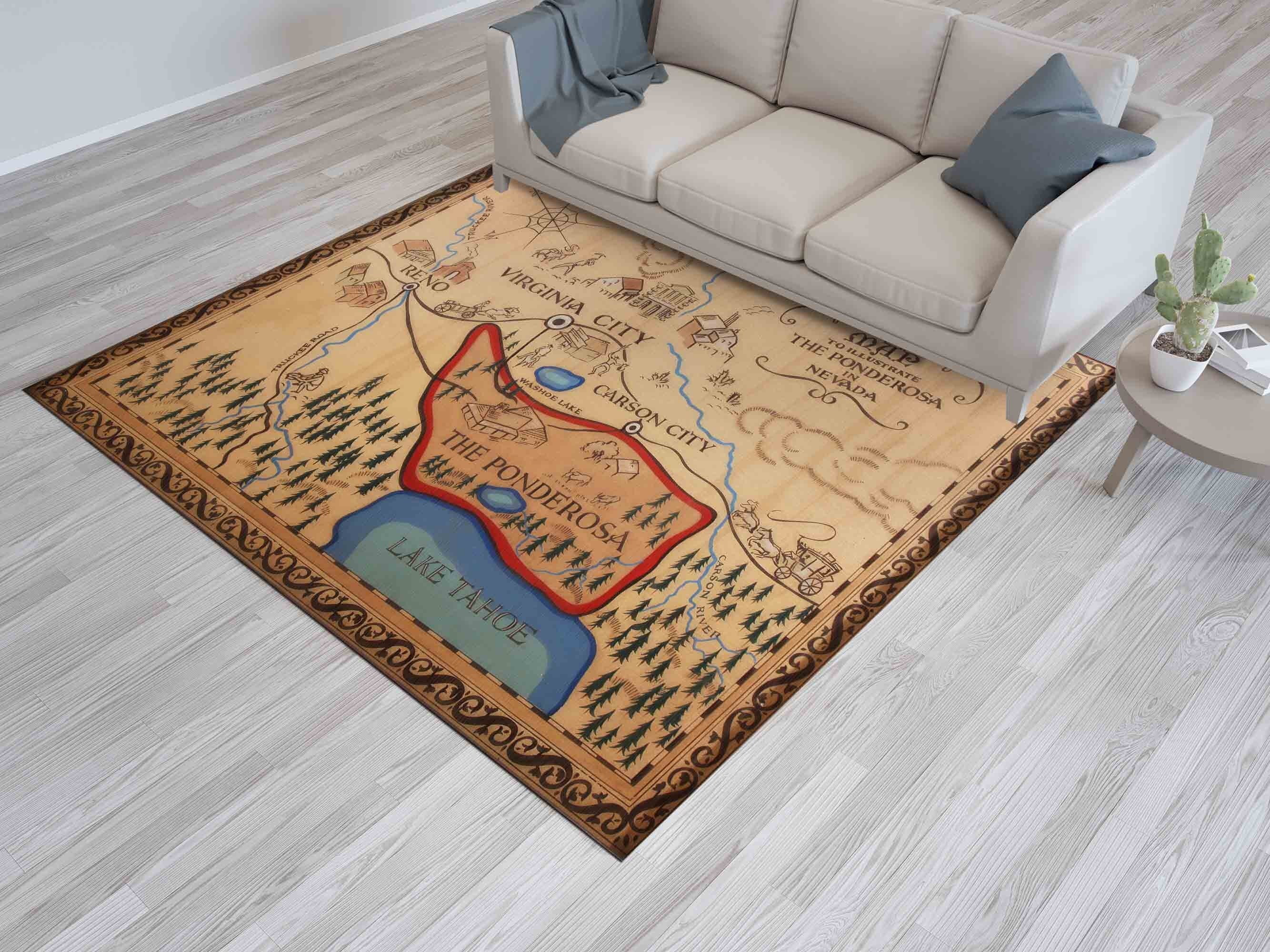 Movie Rugs, Modern Rugs, Best Movie Map Rugs, Map Rug, Small Rug, 3D ...