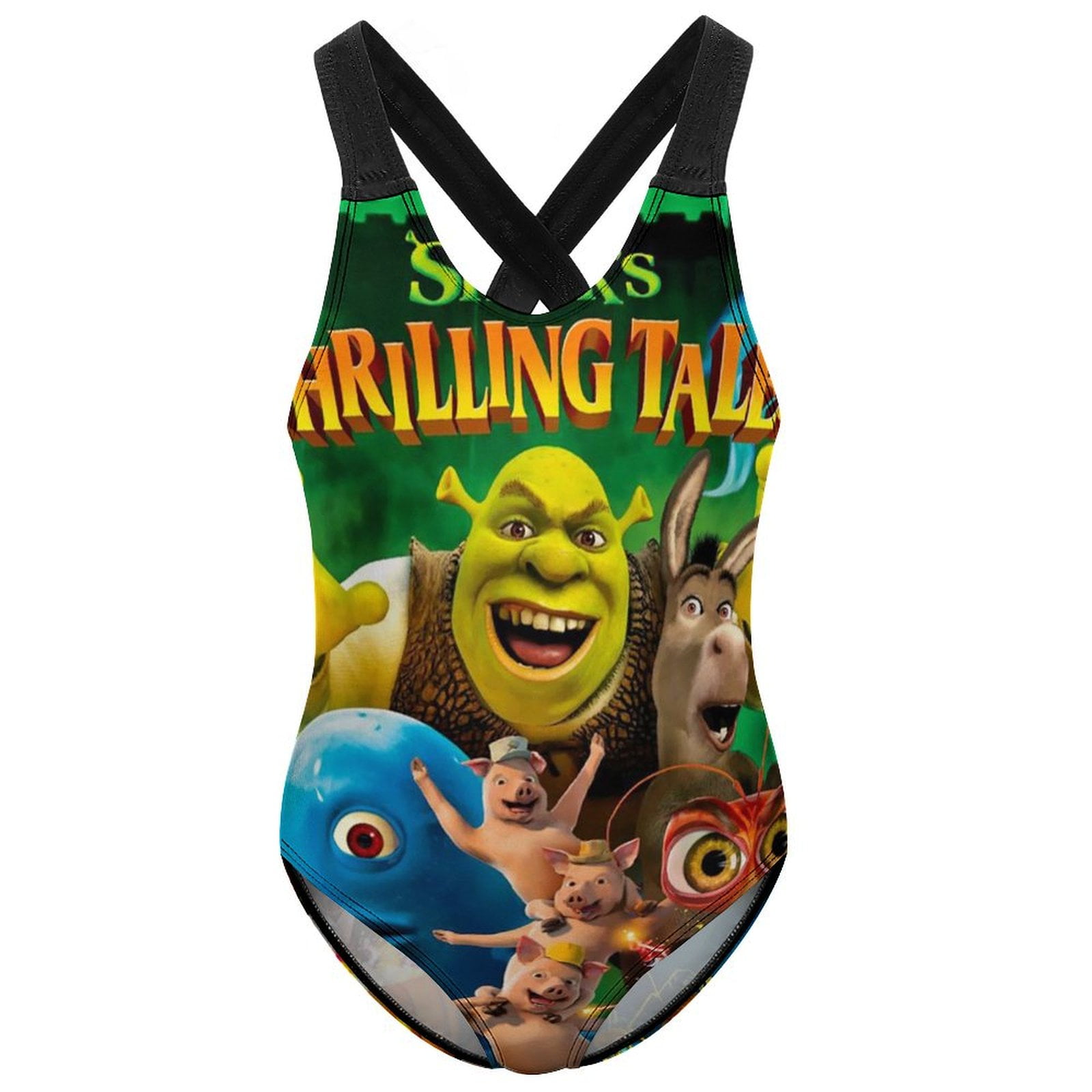 Movie Shrek Children's One-piece Swimsuit Summer Girl's Swimming Pool ...