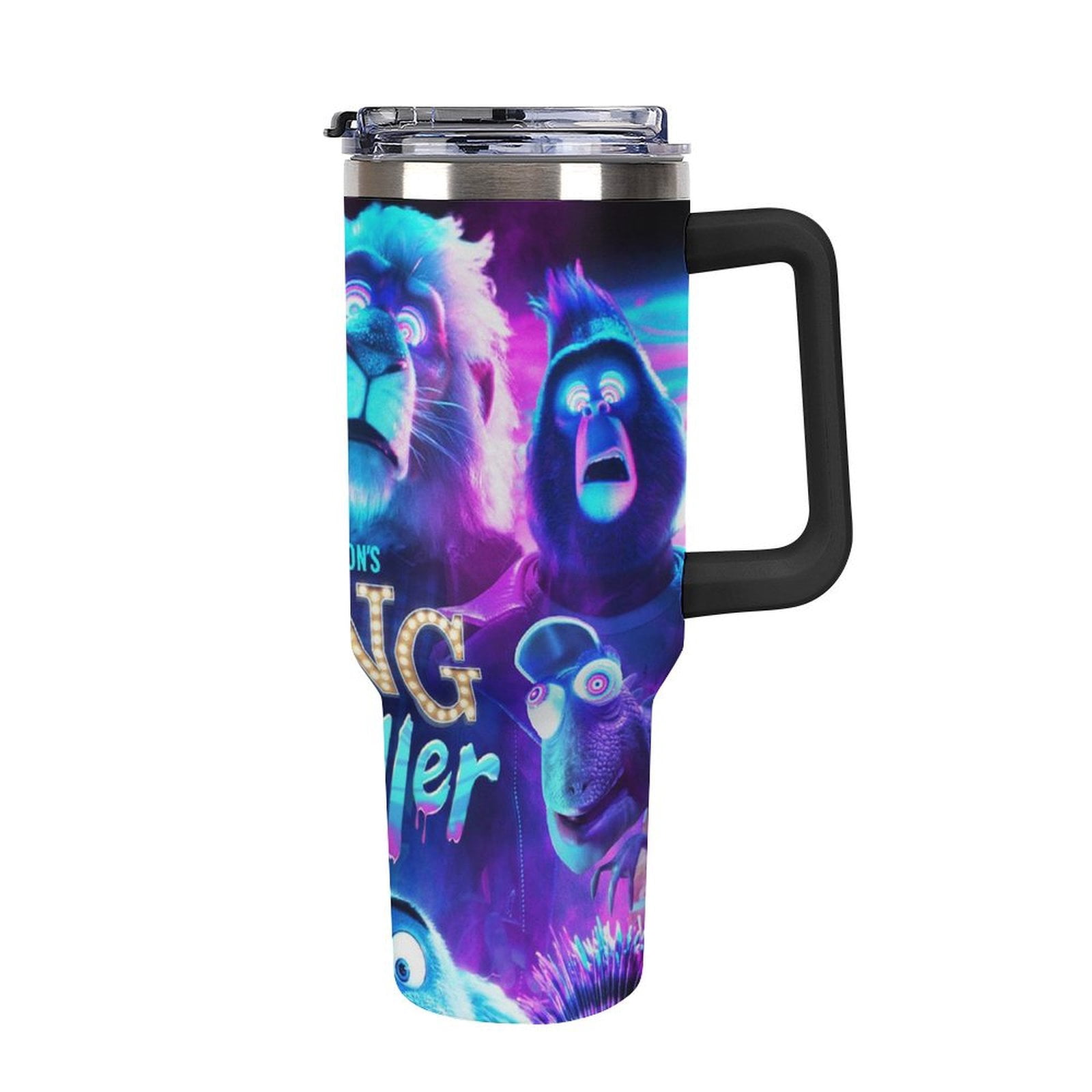 Movie Sing 2 40 Oz Water Bottle with Handle & Flip Straw - Fits in Cup ...