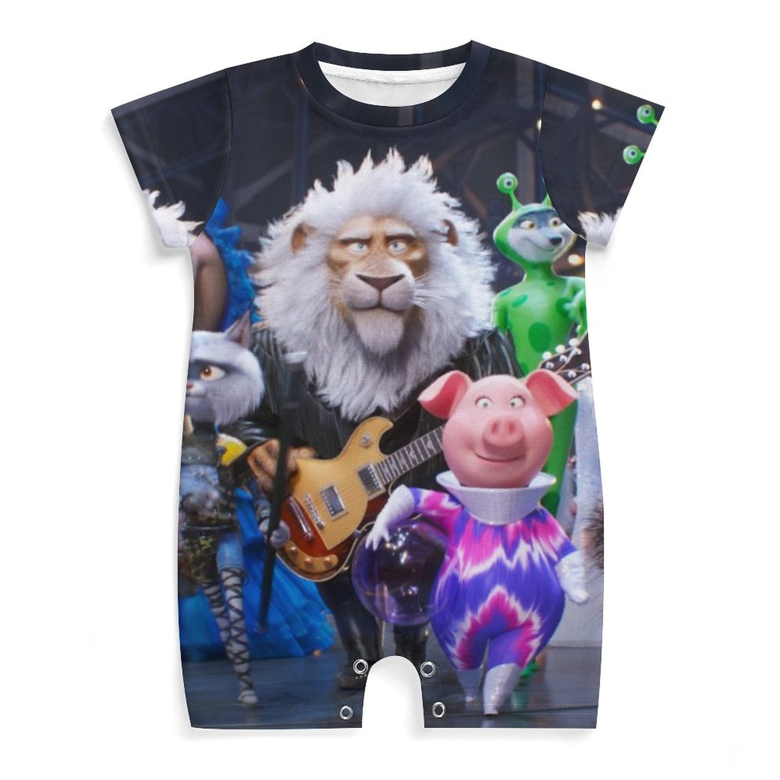 Movie Sing 2 Baby Boy Girl Short Sleeve Romper Clothing Set Print ...