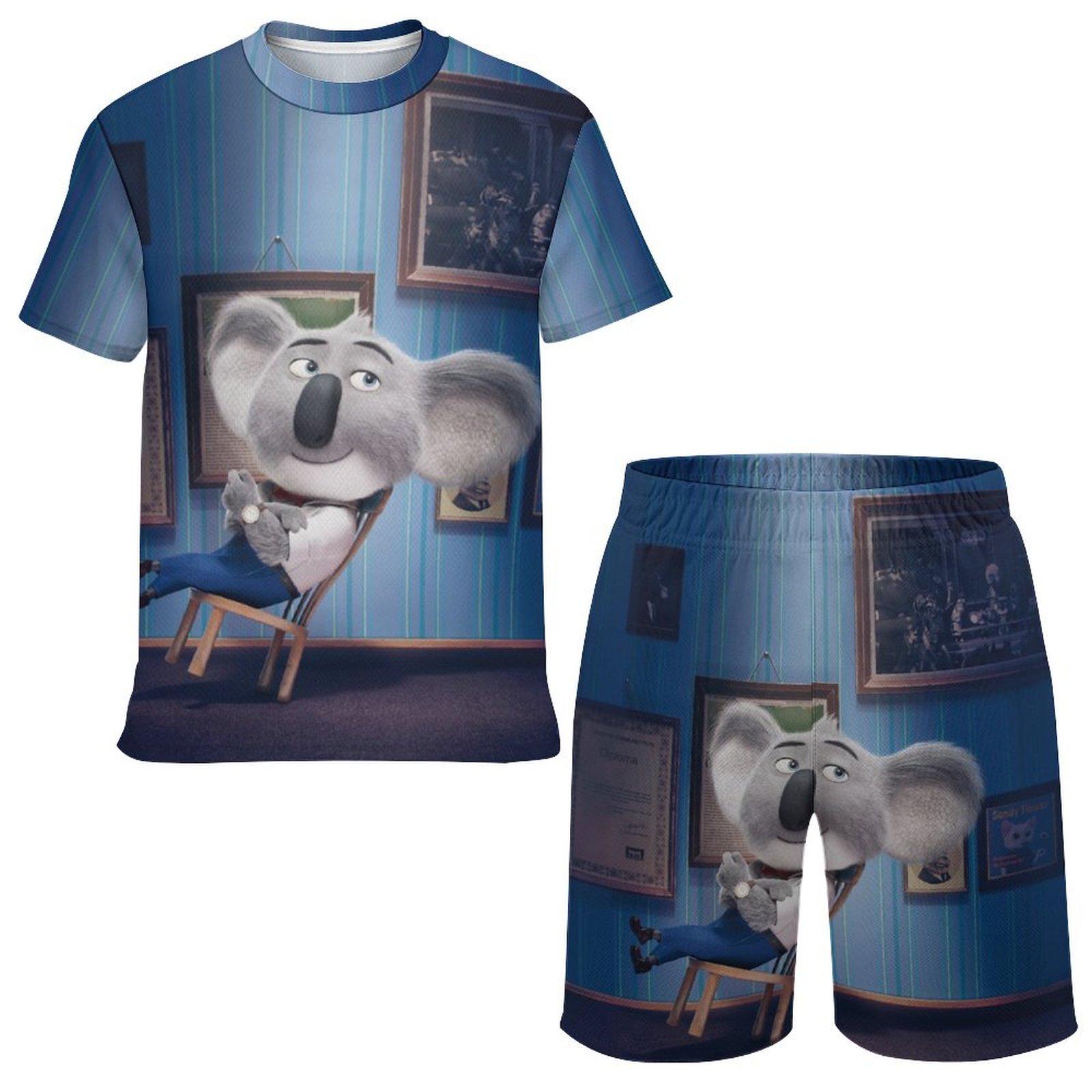 Movie Sing 2 Boys Girls Short Sleeve Mesh T-Shirt And Shorts Outfit Set ...