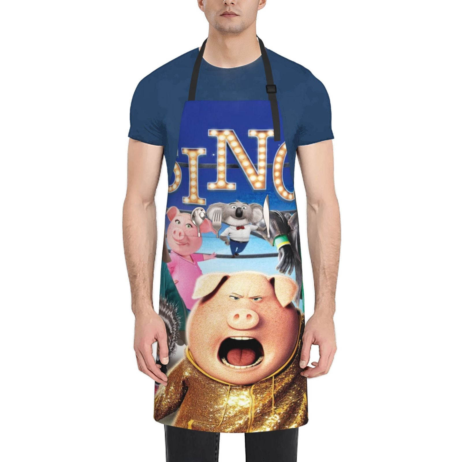 Movie Sing 2 Waterproof Cooking Aprons, Adjustable Bib Soft Chef Apron ...