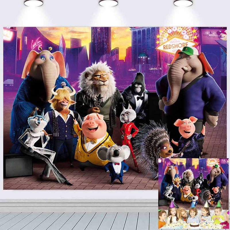 Movie Sing Backdrop Banner Party Supplies Poster Movie Theme Background ...