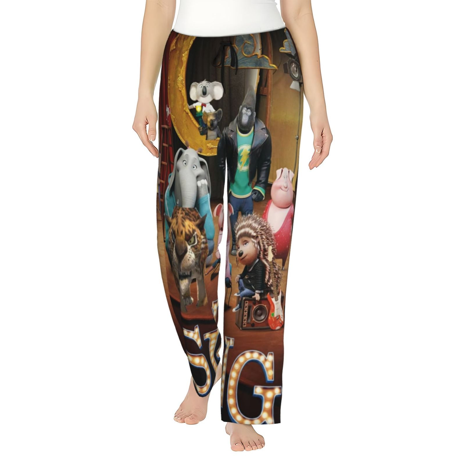 Movie Sing Women's Pajama Pants Funny All Over Print Adult Lounge Sleep ...