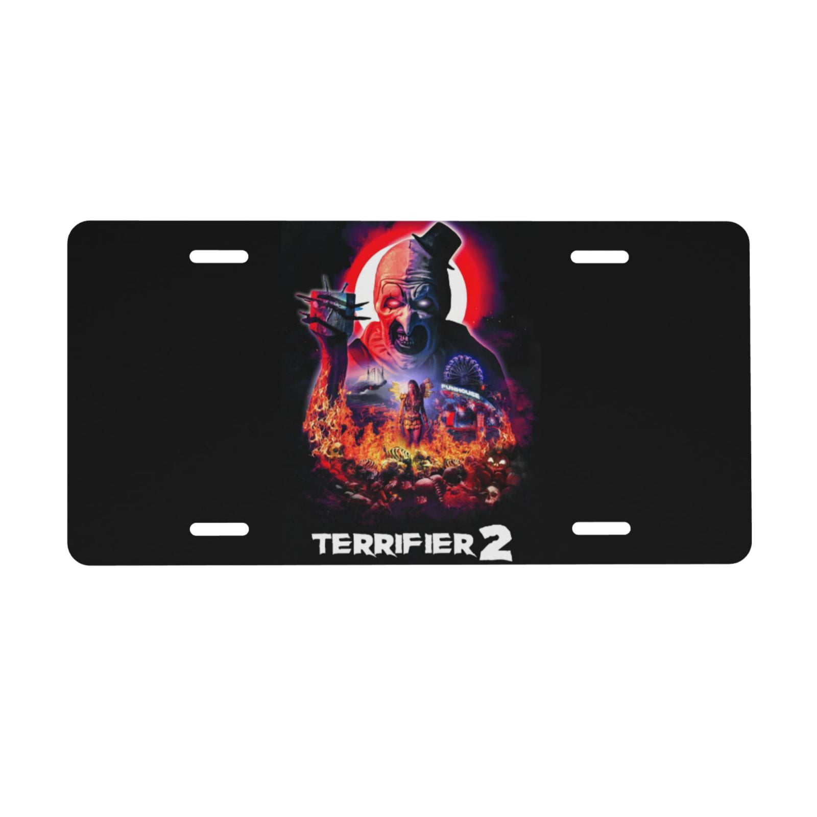 Movie Terrifier 2 License Plate Cover Vanity Tag Decorative Aluminum ...
