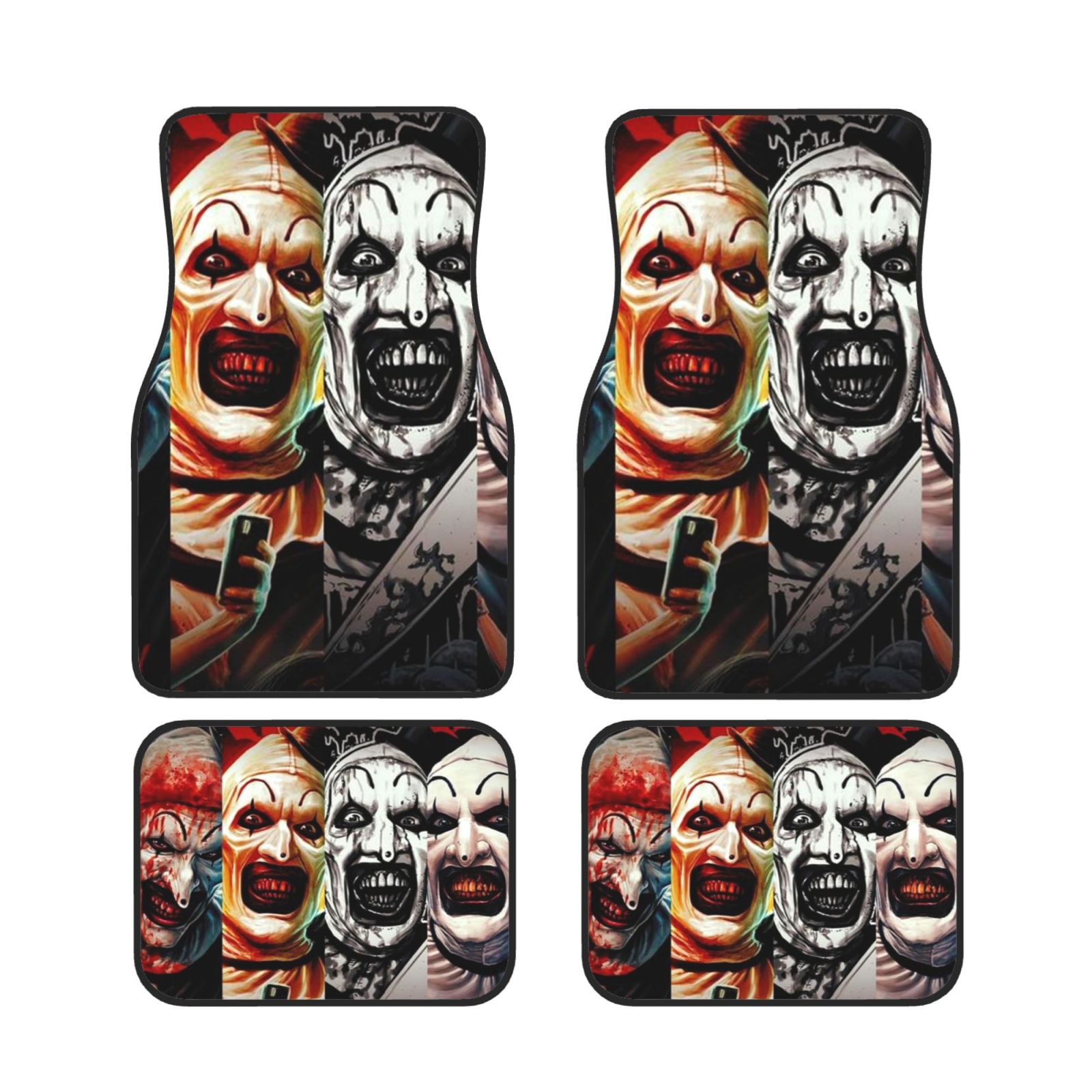 Movie Terrifier Clown Car Floor Mat Set 4-Piece Front/Rear Auto Foot ...