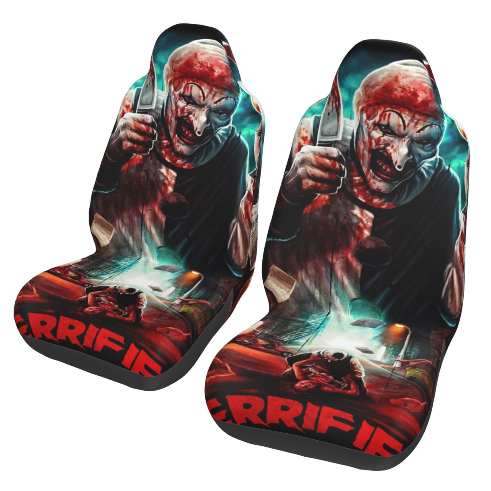Movie Terrifier Poster Car Seat Covers Vehicle Front Seat Protective ...