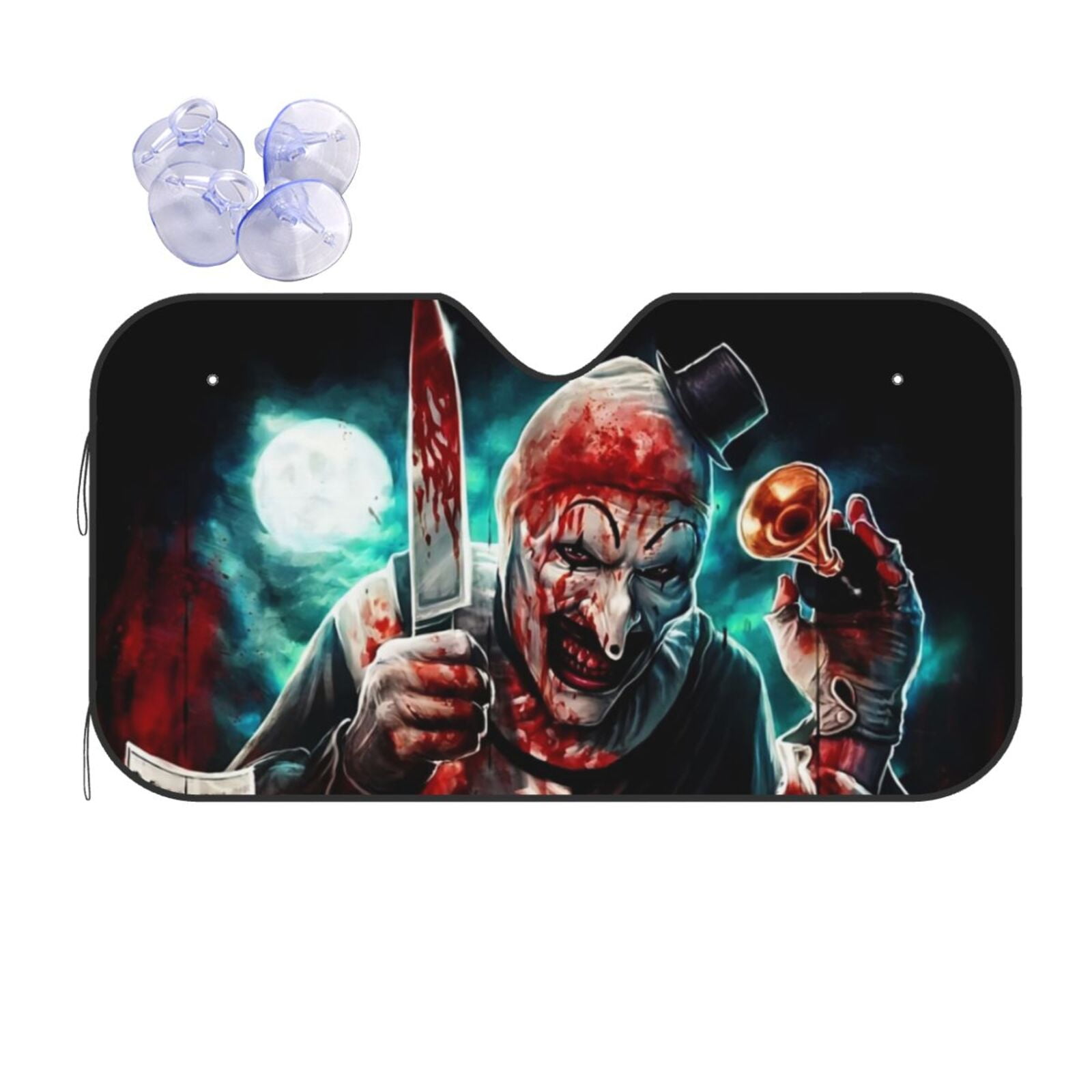Movie Terrifier Poster Car Windshield Sunshade Blocks UV Rays&Keeps ...