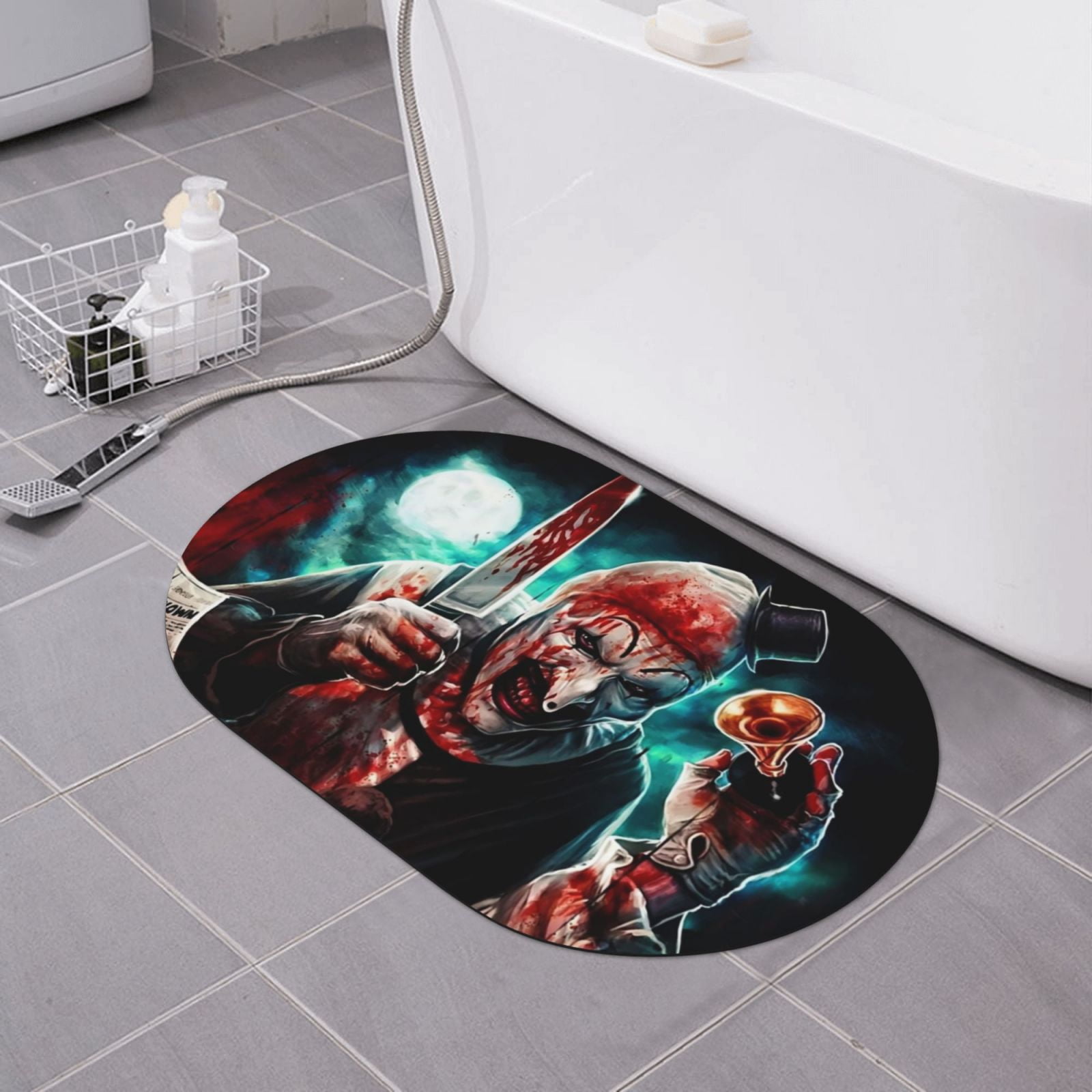 Movie Terrifier Poster Diatom Mud Mat Soft Super Absorbent Bath Mat Non ...