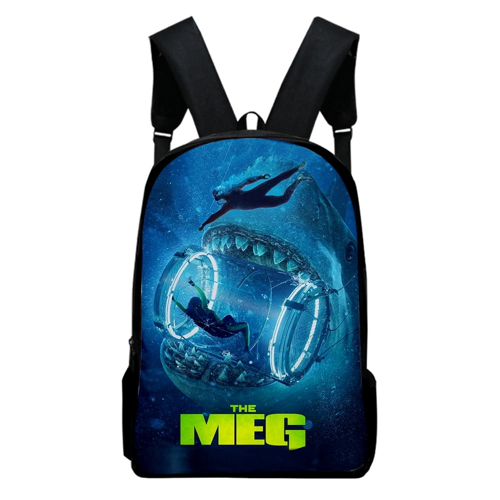 Movie The Meg 2 The Trench Merch Oxford Cloth Shoulder Backpack 3D ...