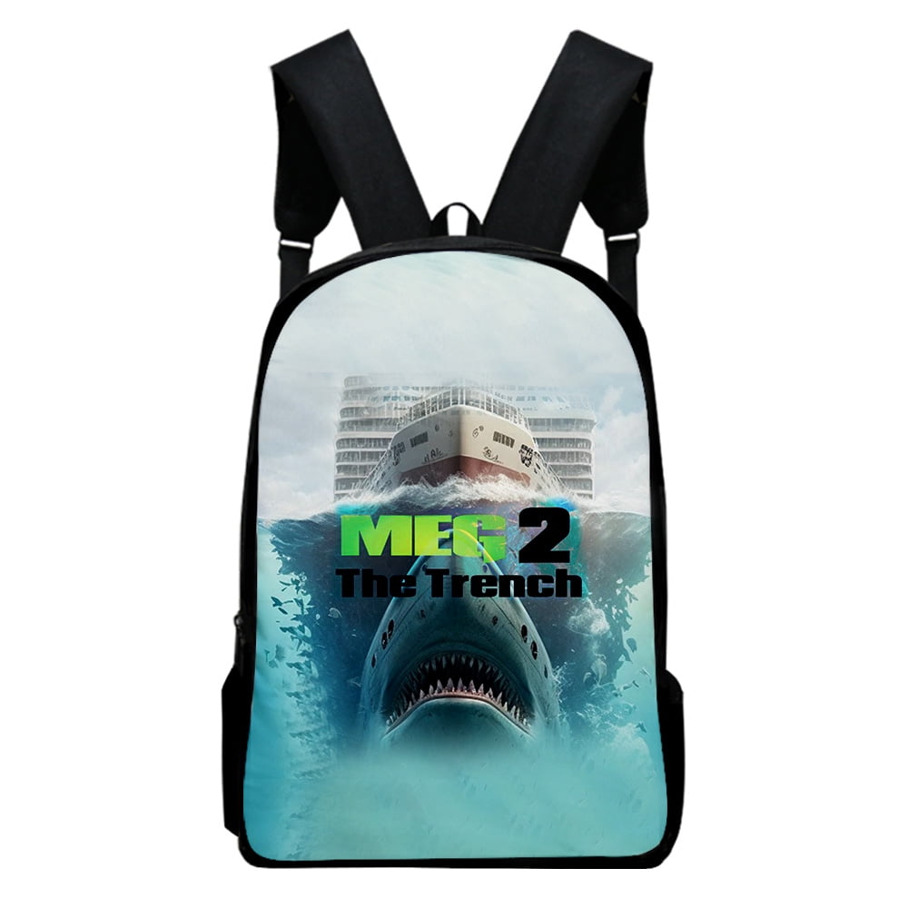 Movie The Meg 2 The Trench Merch Oxford Cloth Shoulder Backpack 3D ...