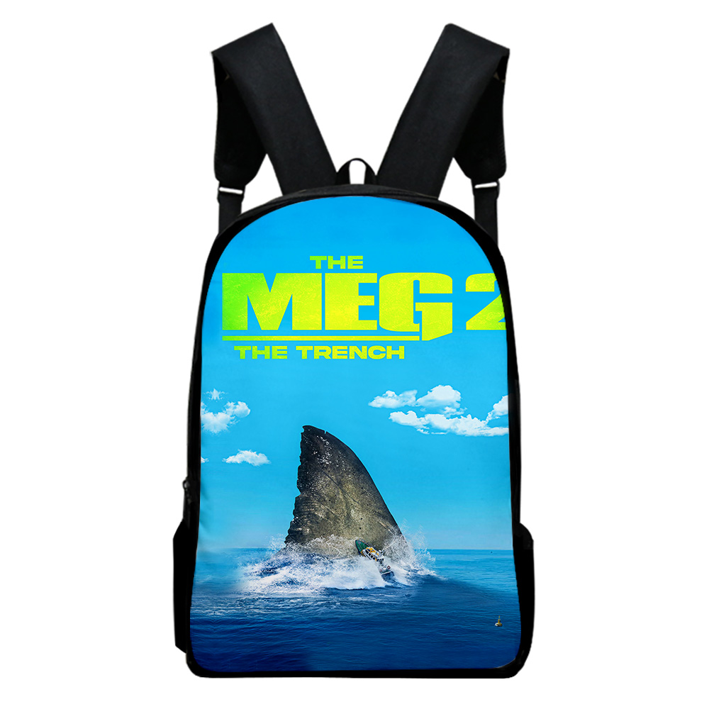 Movie The Meg 2 The Trench Merch Oxford Cloth Shoulder Backpack 3D Print Zipper Backpack Waist ...