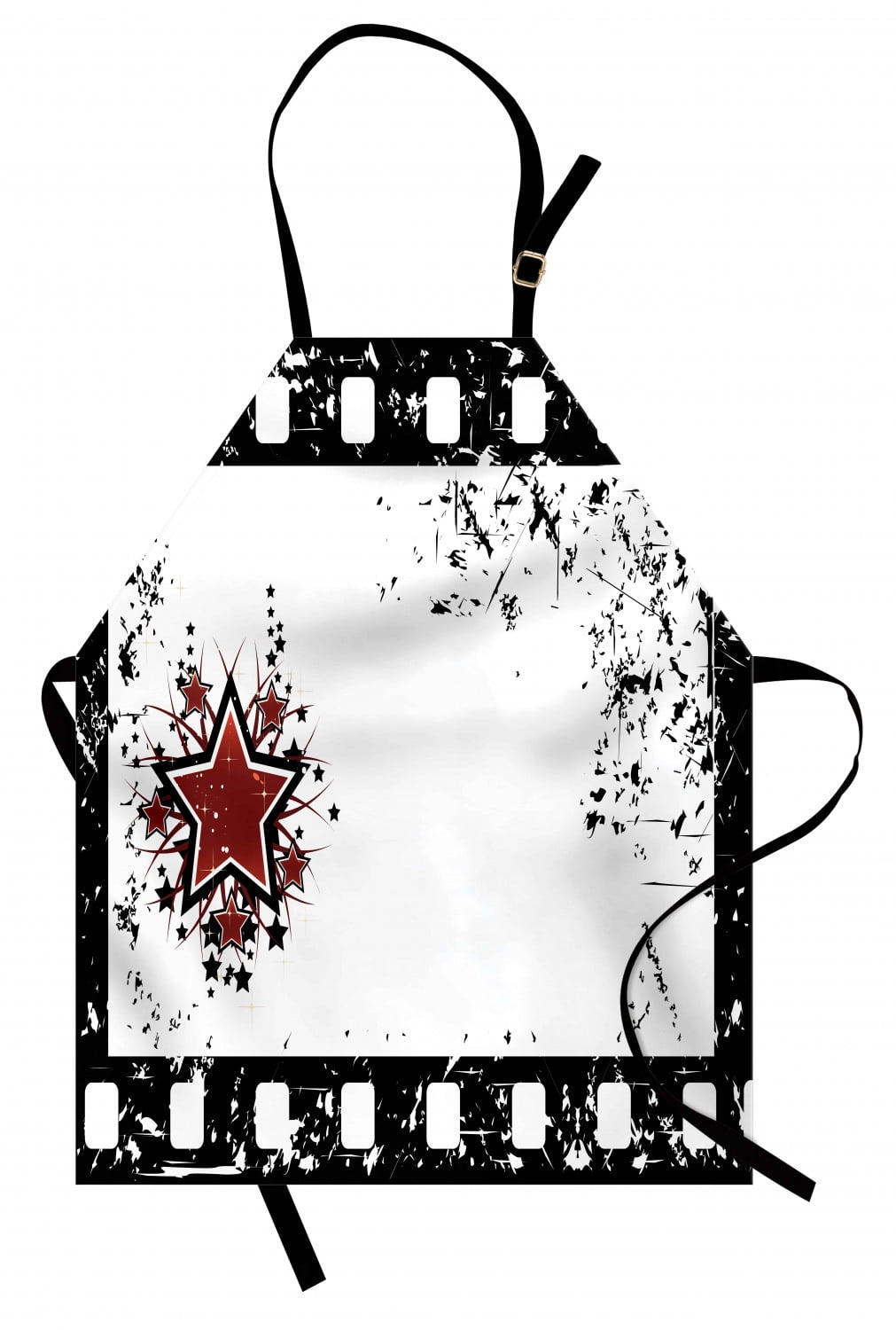 Movie Theater Apron Grungy Illustration of Film Strip with Ornamental ...