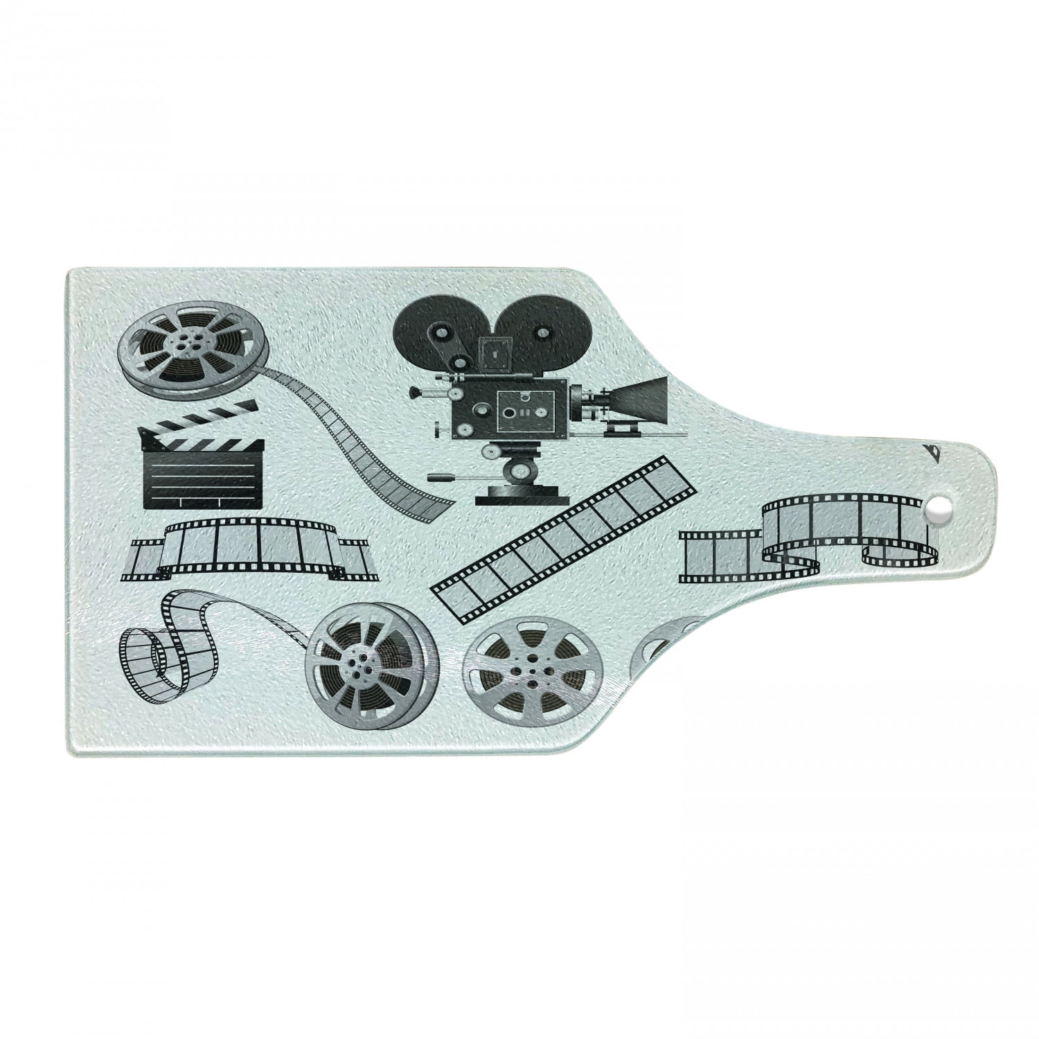 Movie Theater Cutting Board, Movie Industry Themed Greyscale ...