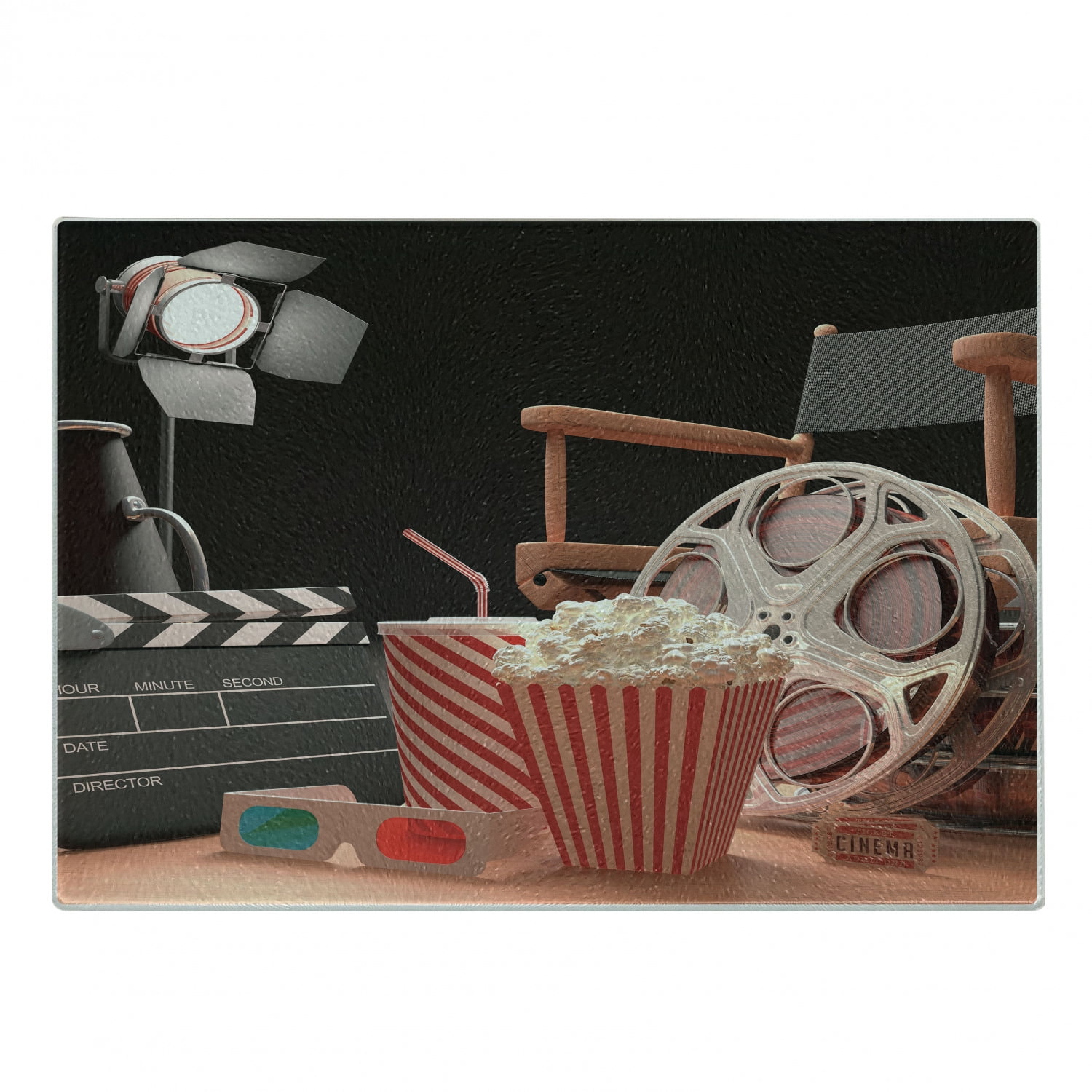 Movie Theater Cutting Board, Objects of the Film Industry Hollywood ...