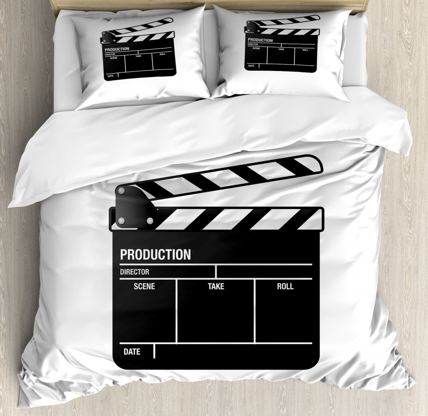 Movie Theater Duvet Cover Set King Size, Realistic Illustration of a ...