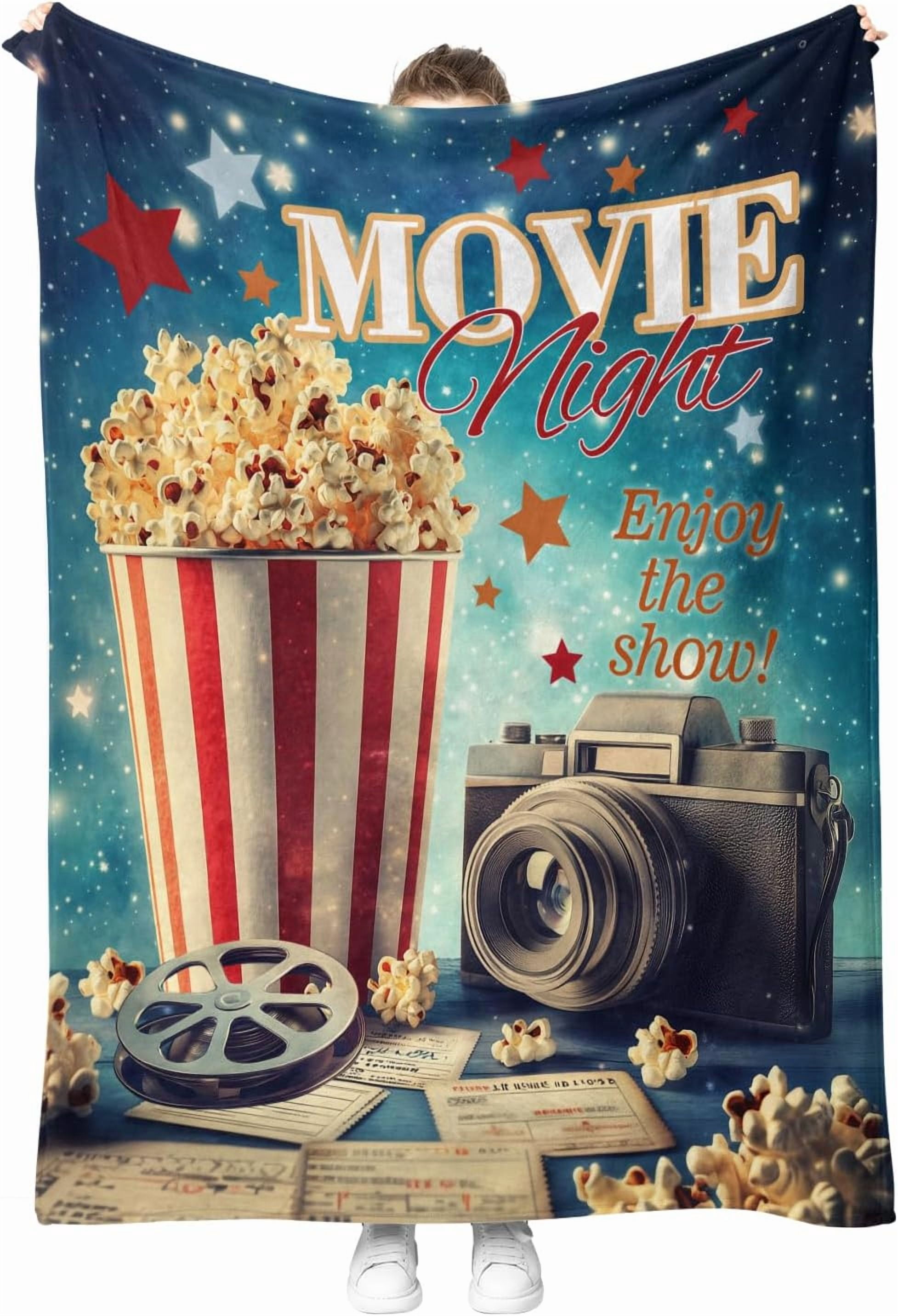 Movie Theater Popcorn Blanket Cinema Gifts for Men Women Boys Adult ...