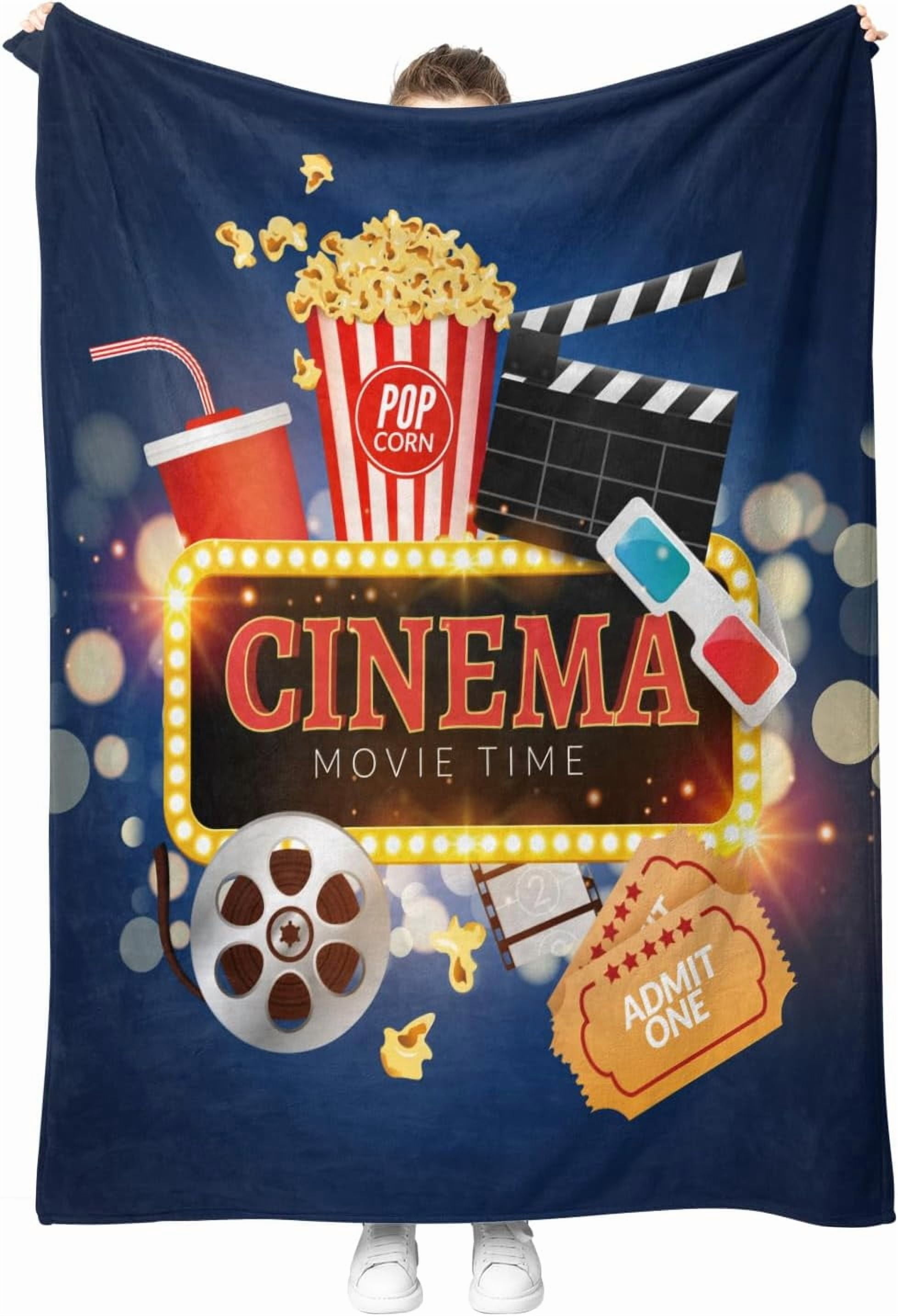Movie Theater Popcorn Blanket Cinema Gifts for Men Women Boys Adults ...
