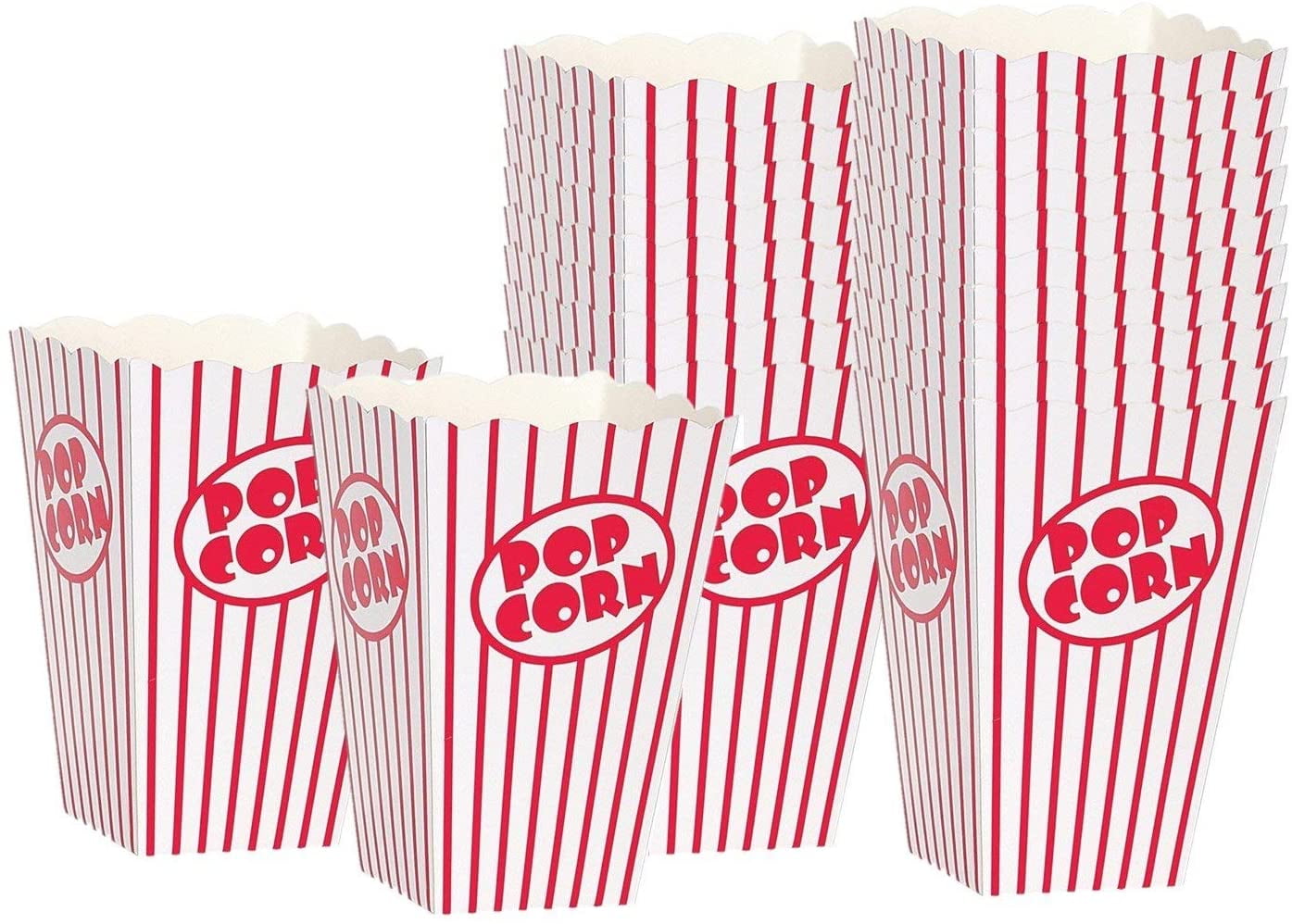 Movie Theater Popcorn Boxes - Paper Popcorn Box Red and White, Great ...