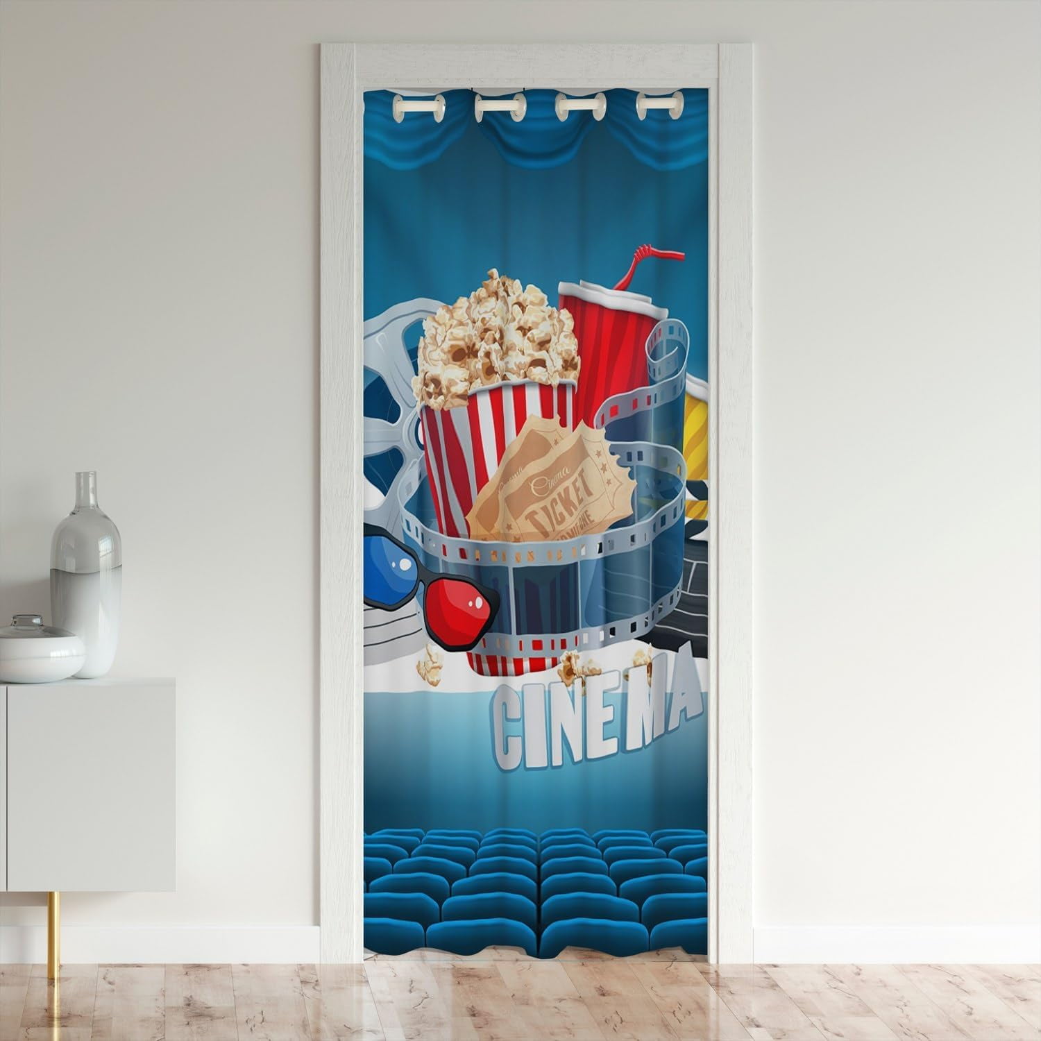Movie Theme Door Curtains For Doorways Family Home Theater Decor ...