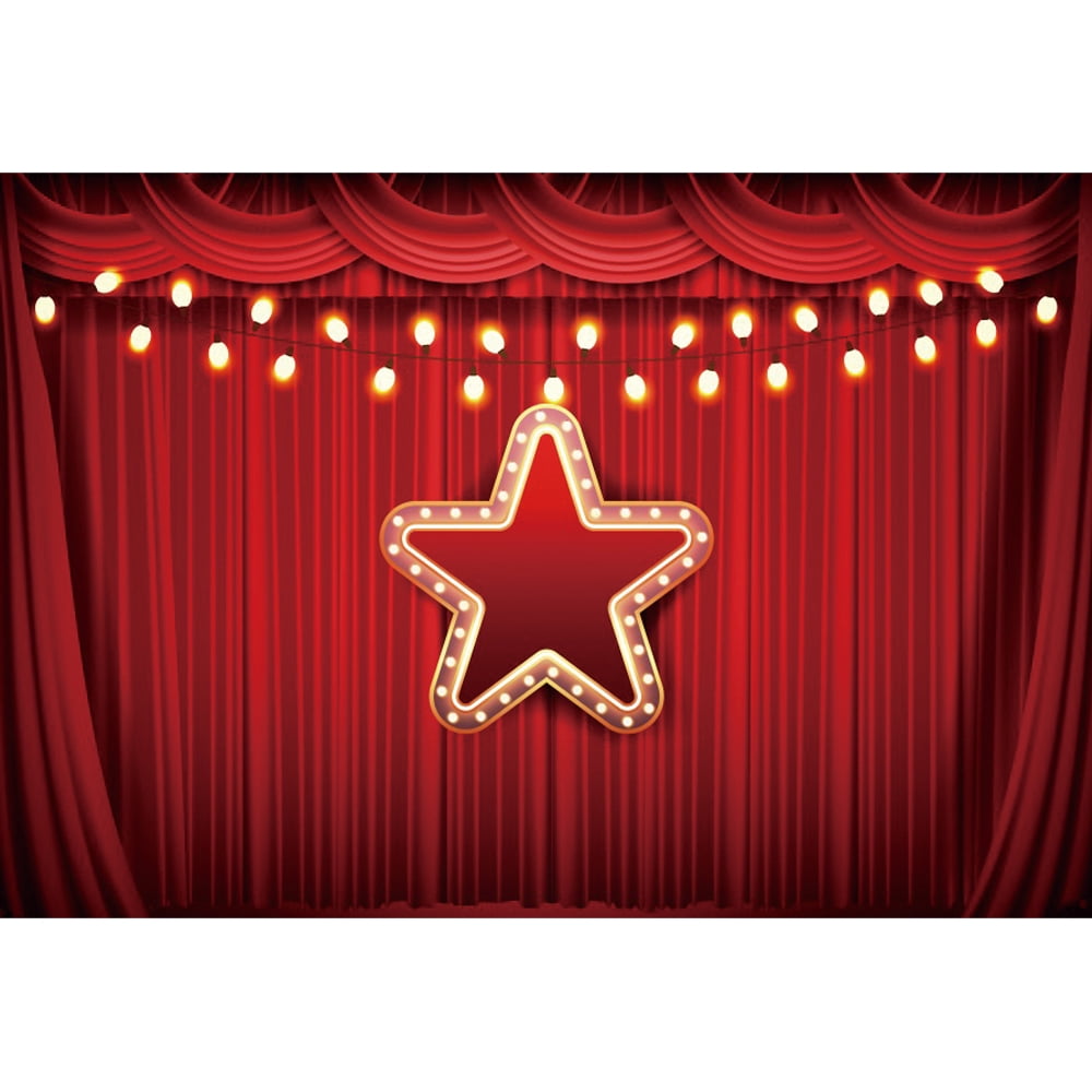 Movie Theme VIP Red Carpet Event Backdrop Black Gold Baby Shower ...