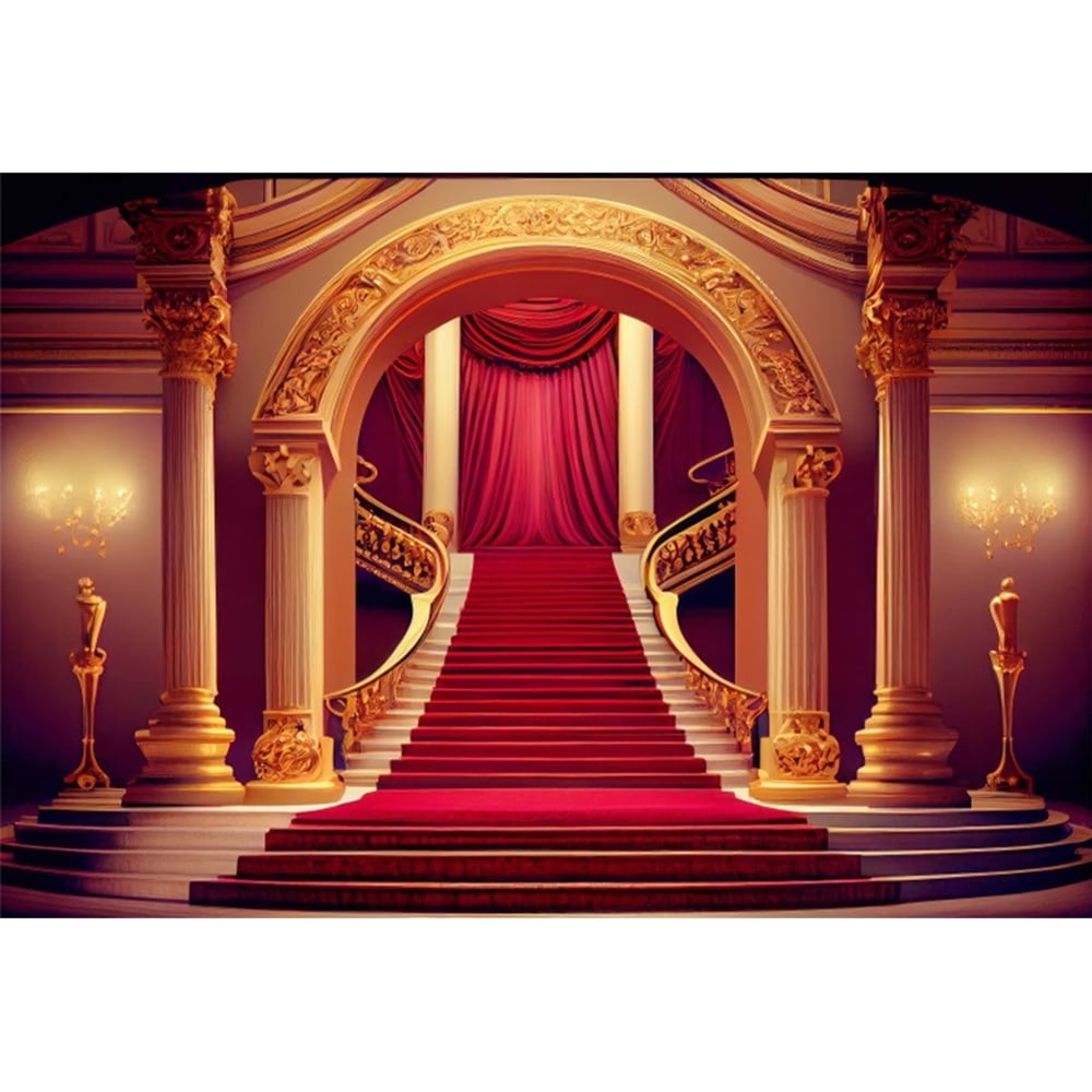 Movie Theme VIP Red Carpet Event Backdrop Black Gold Baby Shower ...