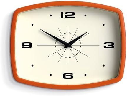 ® Movie Wall Clock | Rectangular Retro Clock | 10 inch | Orange | Cool ...