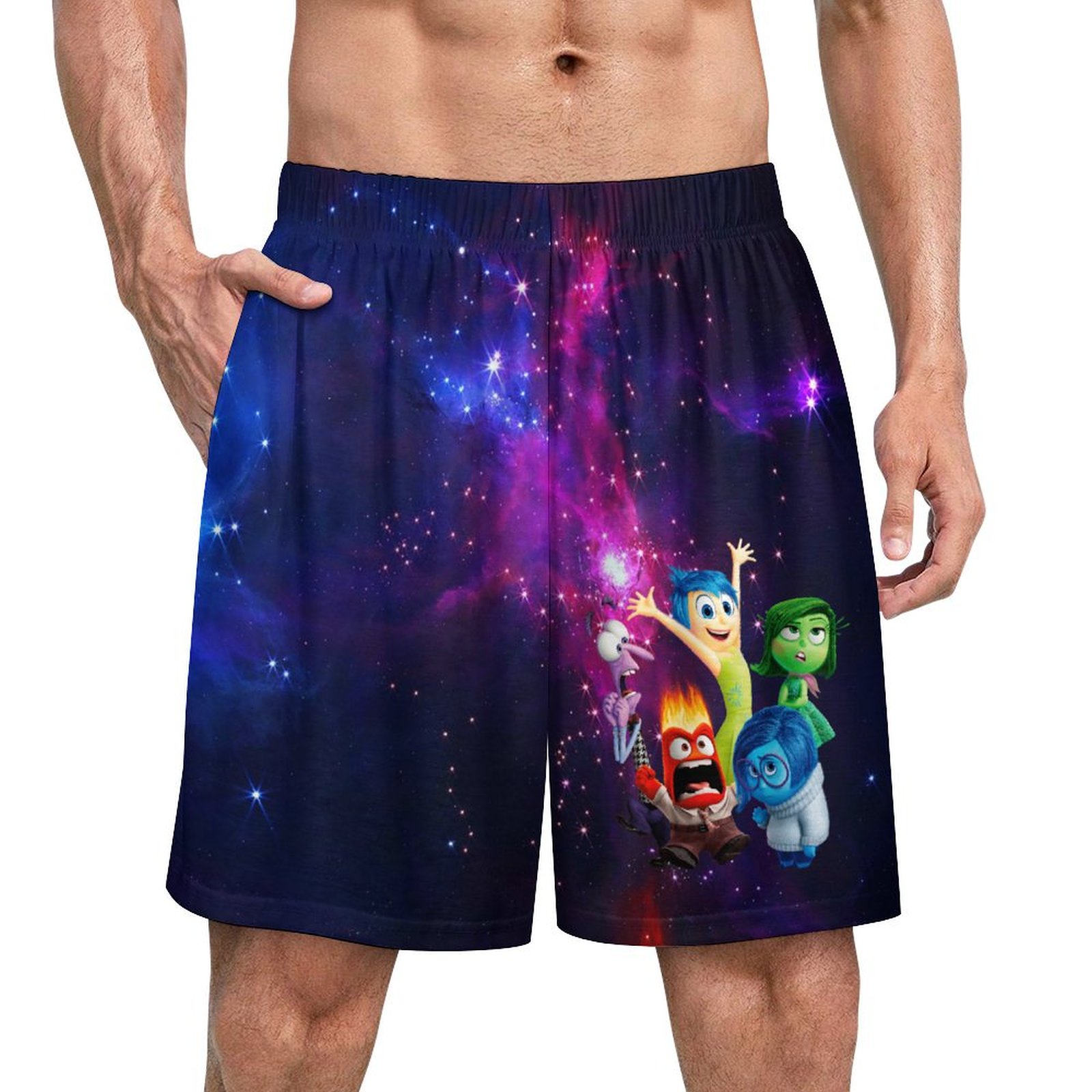 Movies Inside Out Men's Shorts 3D Printed Beach Shorts Pajama Pants ...