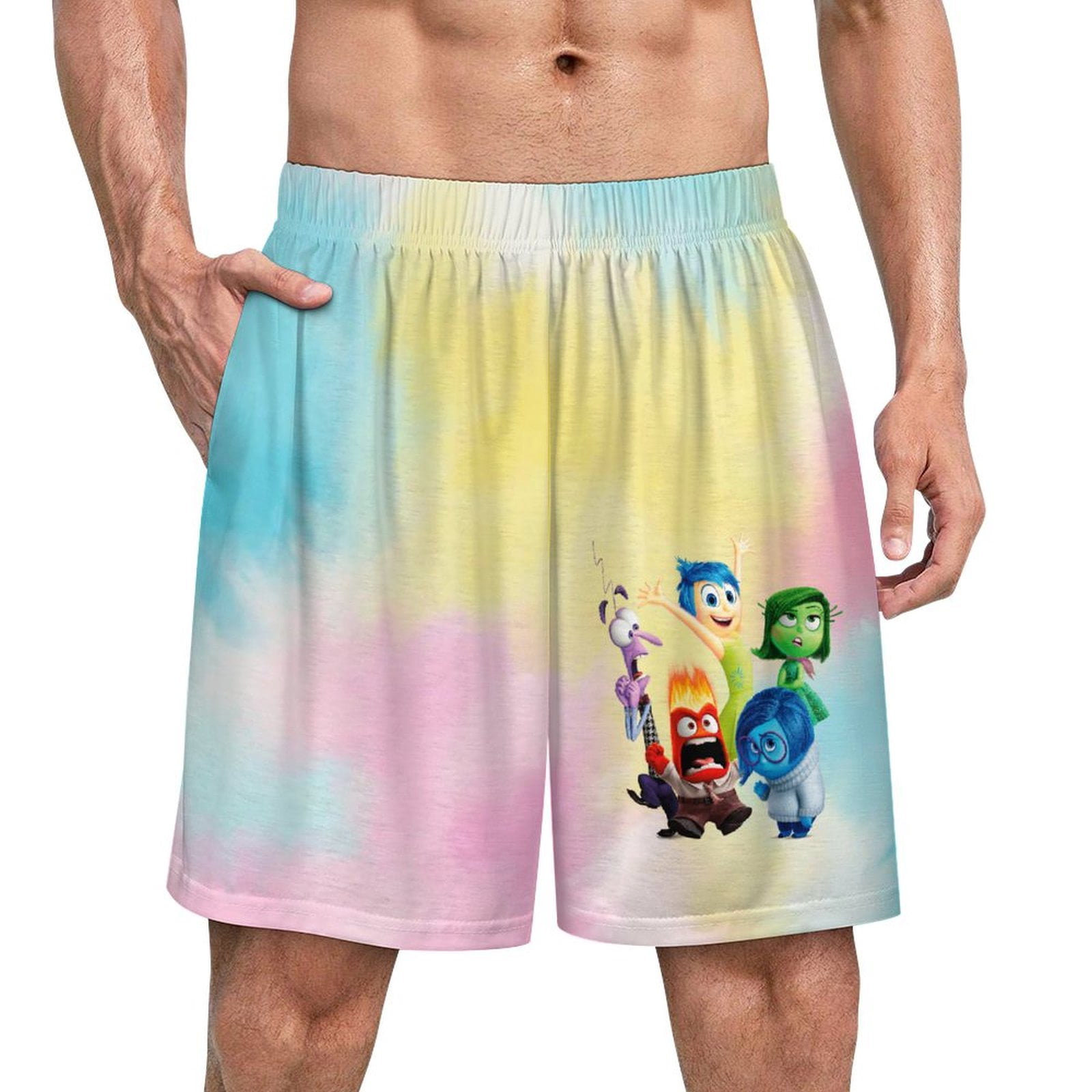 Movies Inside Out Men's Shorts 3D Printed Beach Shorts Pajama Pants ...