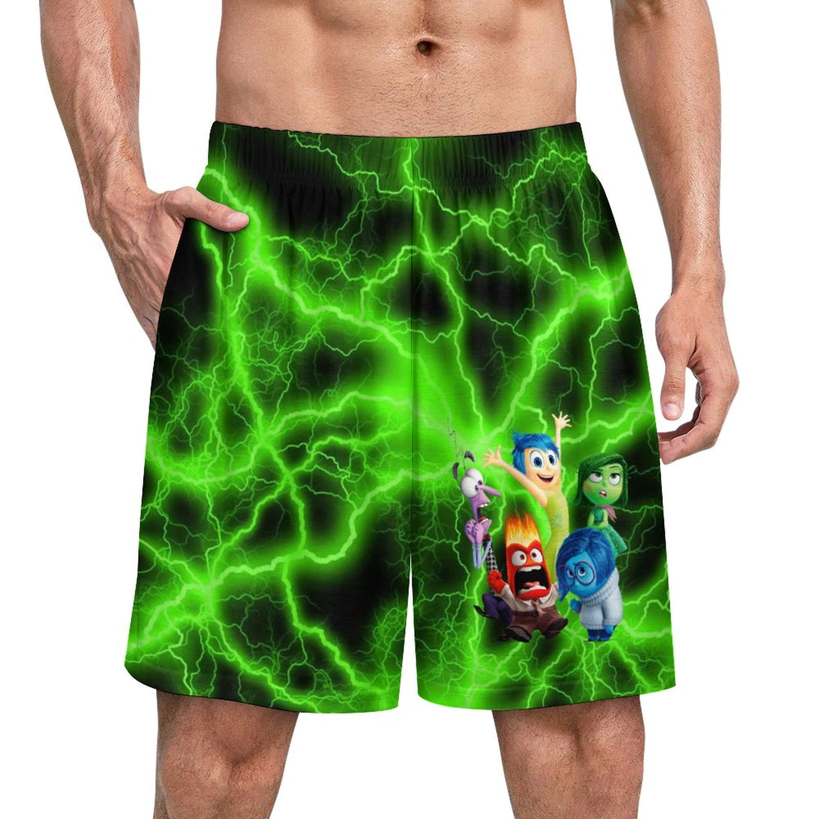 Movies Inside Out Men's Shorts 3D Printed Beach Shorts Pajama Pants ...