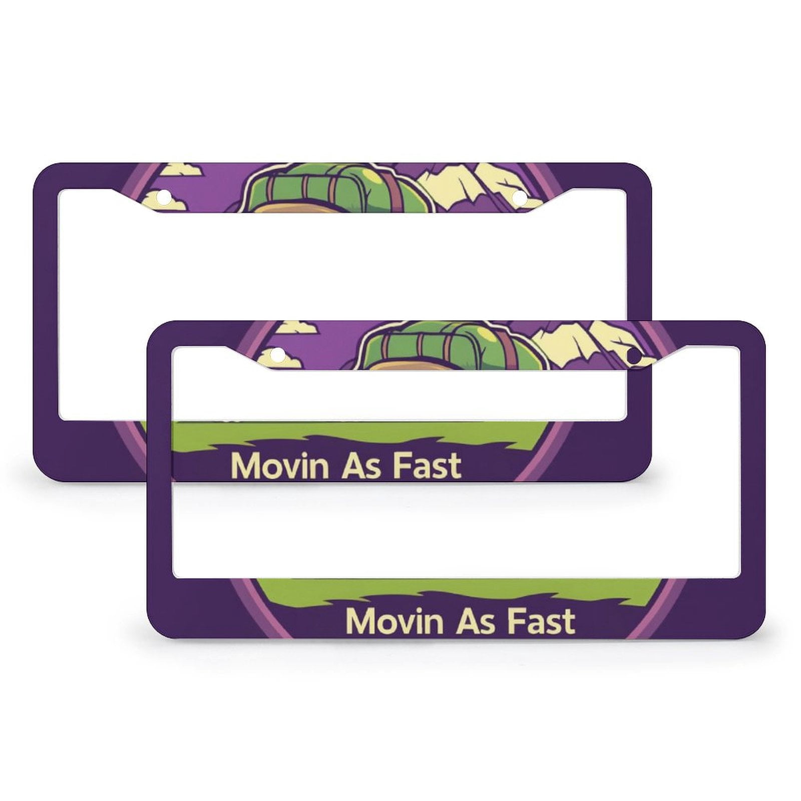 Movin As Fast As I Can License Plate Frames 2 Pack Ocean Animal Turtles ...