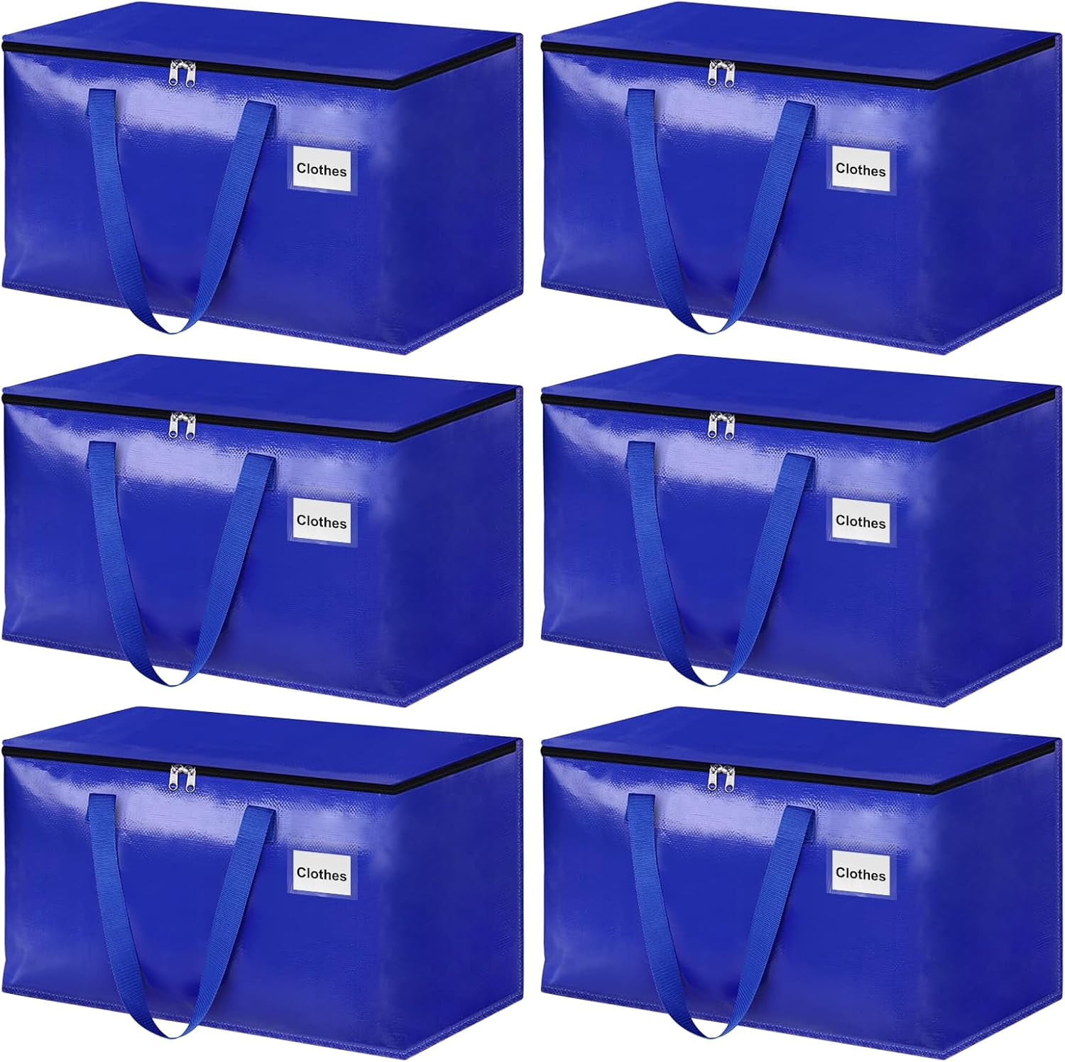 Moving Bags 6 Pack Heavy Duty Storage Totes with Mark Tags,Large Moving ...