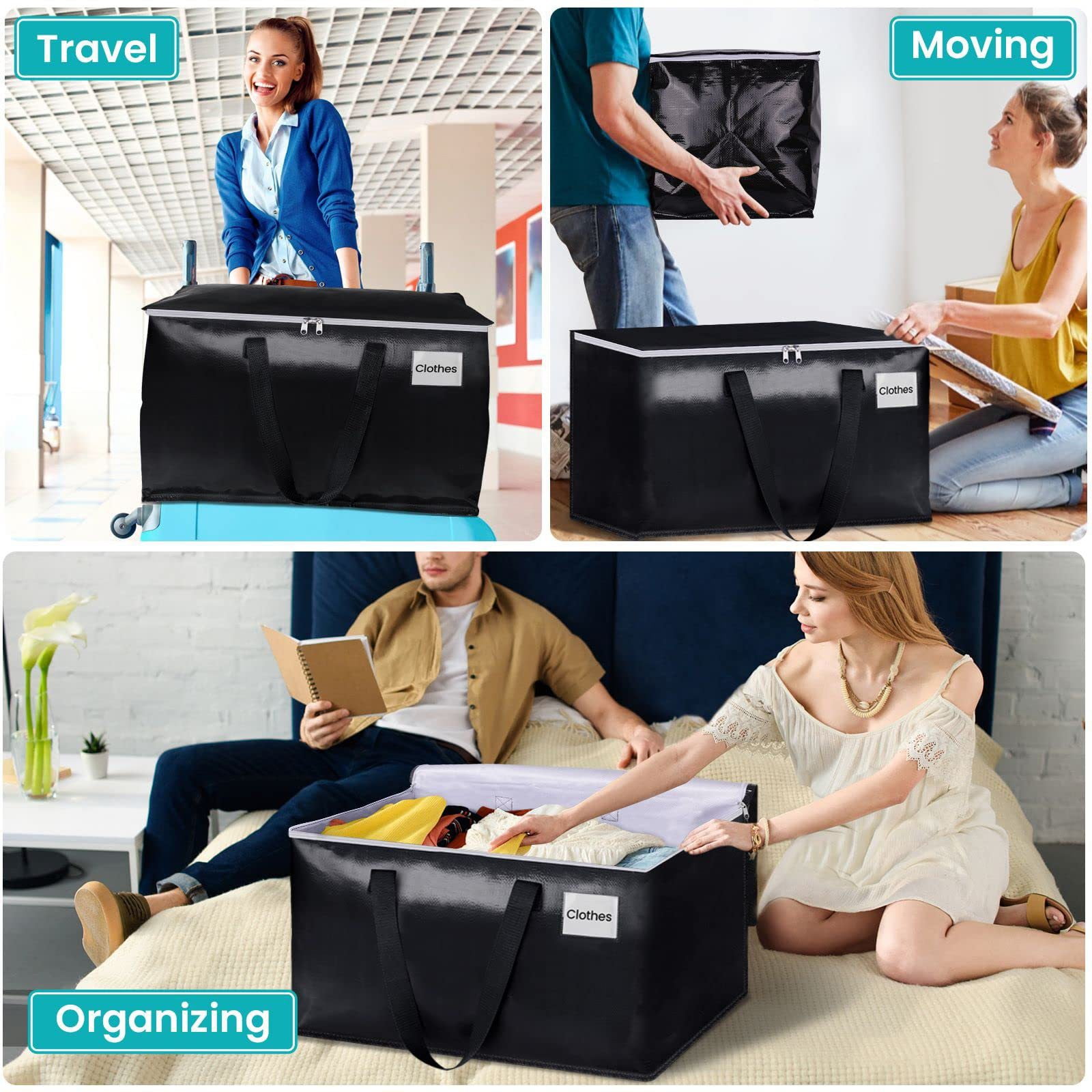 Moving Bags Heavy Duty Moving Bags With Zippers Top And Sturdy Handles ...