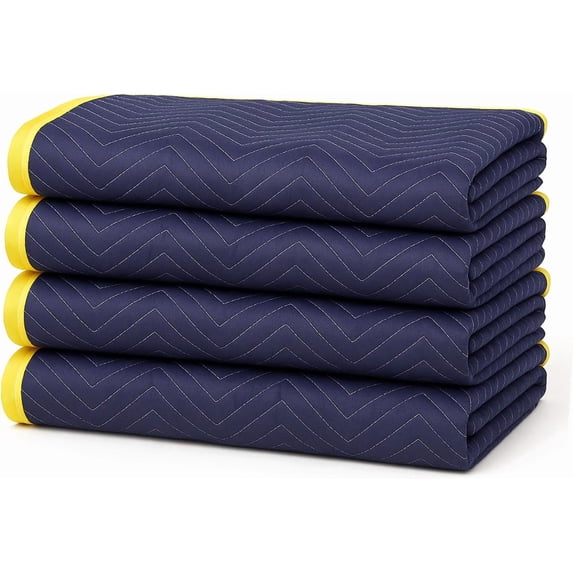 Moving Blankets 72" x 40" Quilted Heavy Duty Furniture Pads Packing ...