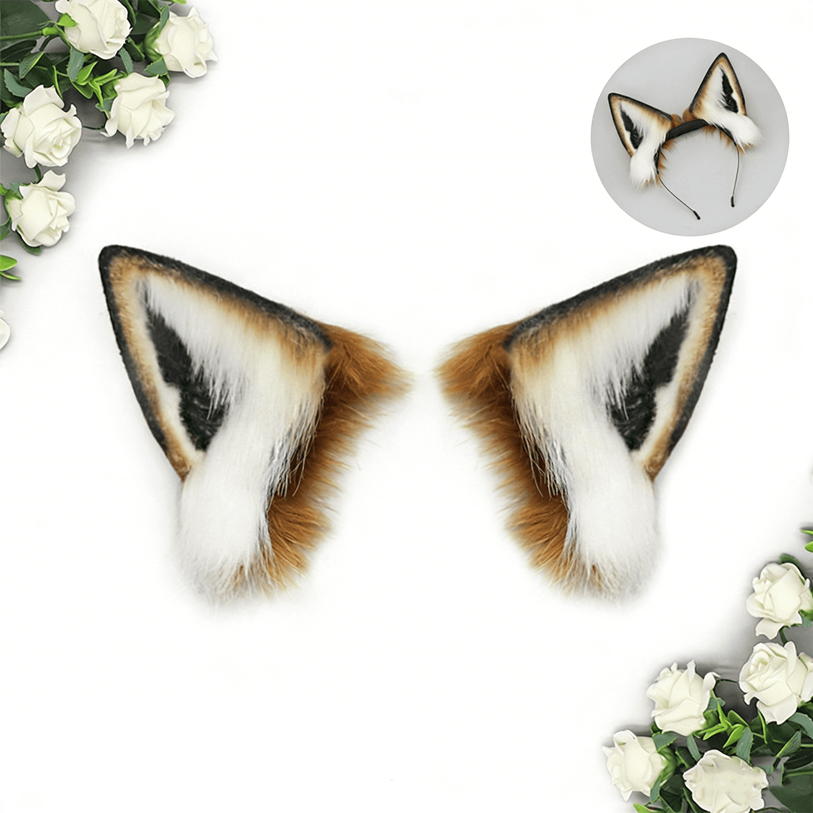 Moving Cat Ears Headband Rechargeable Animated Cat Ear Headband with ...