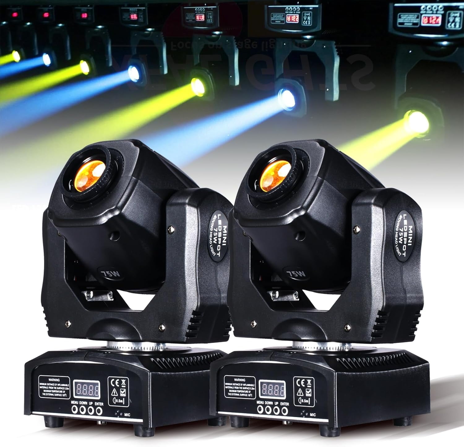Moving DJ Lights 75W Stage Lights DMX Light 8 Gobos 8 Colors Spotlights ...