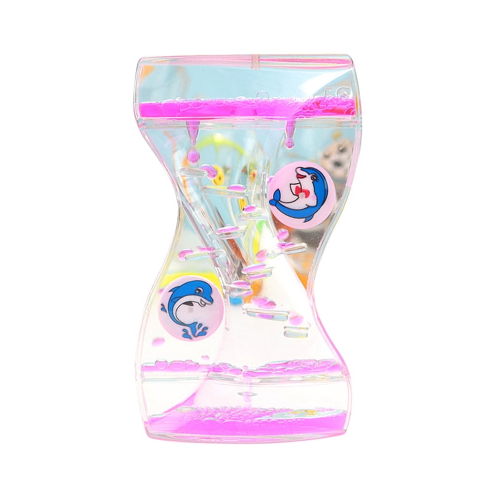 Moving Drip Oil Hourglass Liquid Bubble Timer Kids Toy Home Office Desk ...