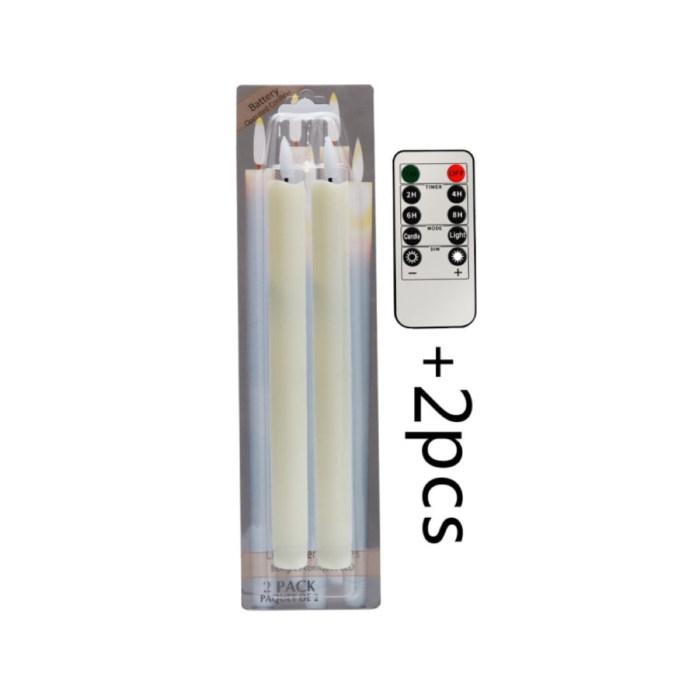 Moving Flame Taper Candles with Remote and Timer, Flameless LED ...