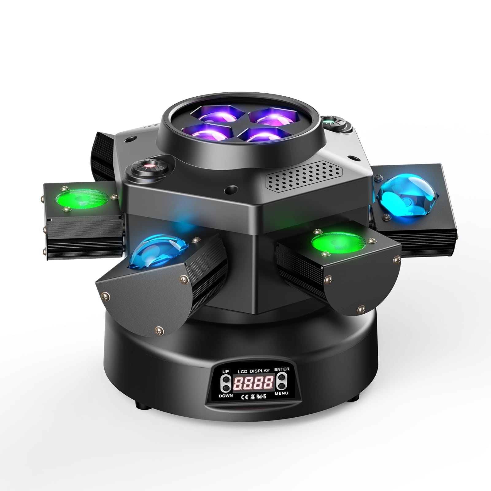 Moving Head DJ Lights 6 Arms Party Lights RGBW 4in1 LED DJ Stage Lights Disco Light DMX512 ...
