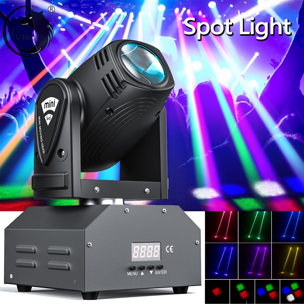 Moving Head Lights Mini LED Spotlight Beam 15W 4in1 RGBW Stage Lights ...