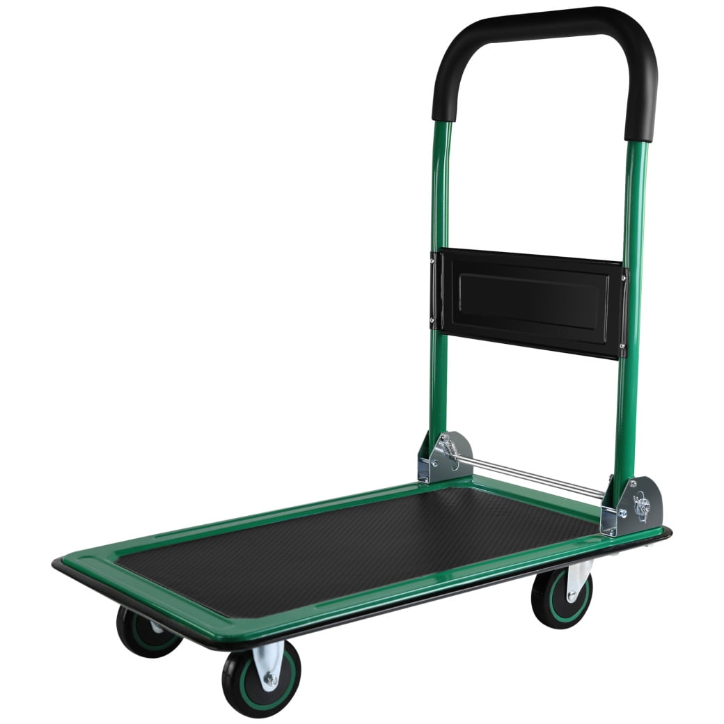 Moving Platform Hand Truck, Foldable Push Cart with 360 Degree Swivel ...