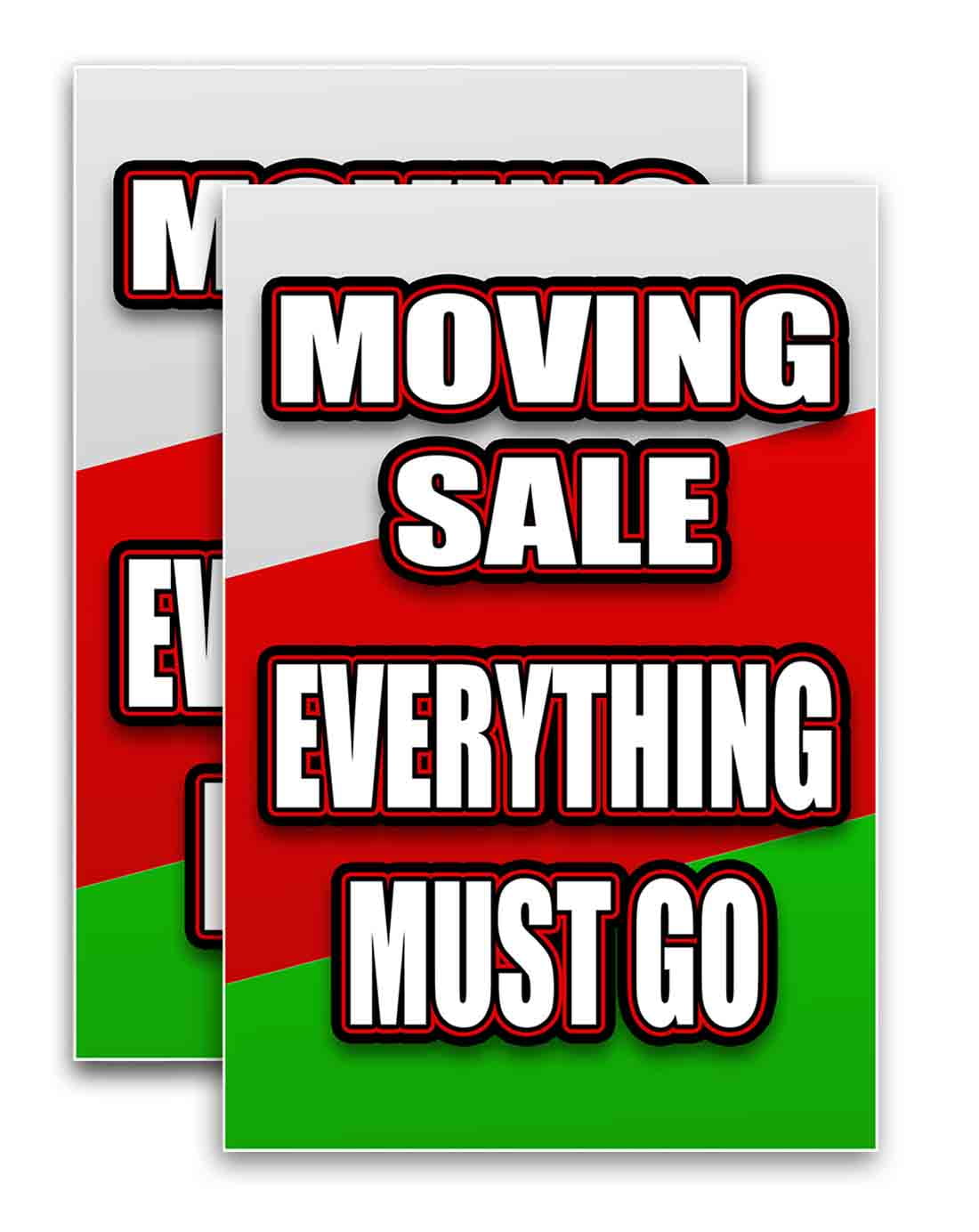 Moving Sale Everything Must Go (24" X 36") Vinyl Decal Only (Pack of 2 ...